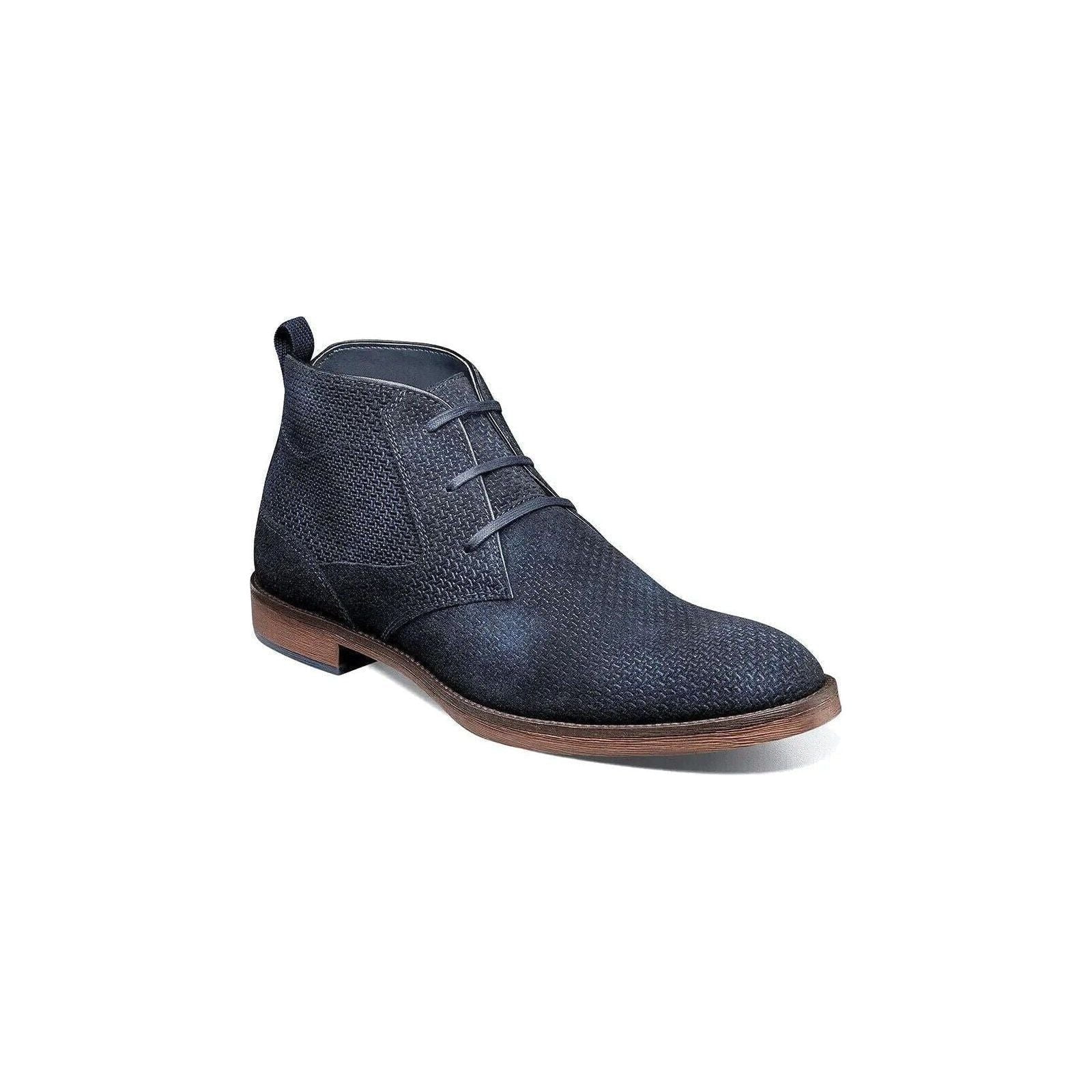 Men's Stacy Adams Kyron Plain Toe Chukka Boot Suede Navy Multi 25545 ...