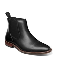 Men Stacy Adams Boot Madison Black White Biscuit Toe Zipper 00026-111 ...