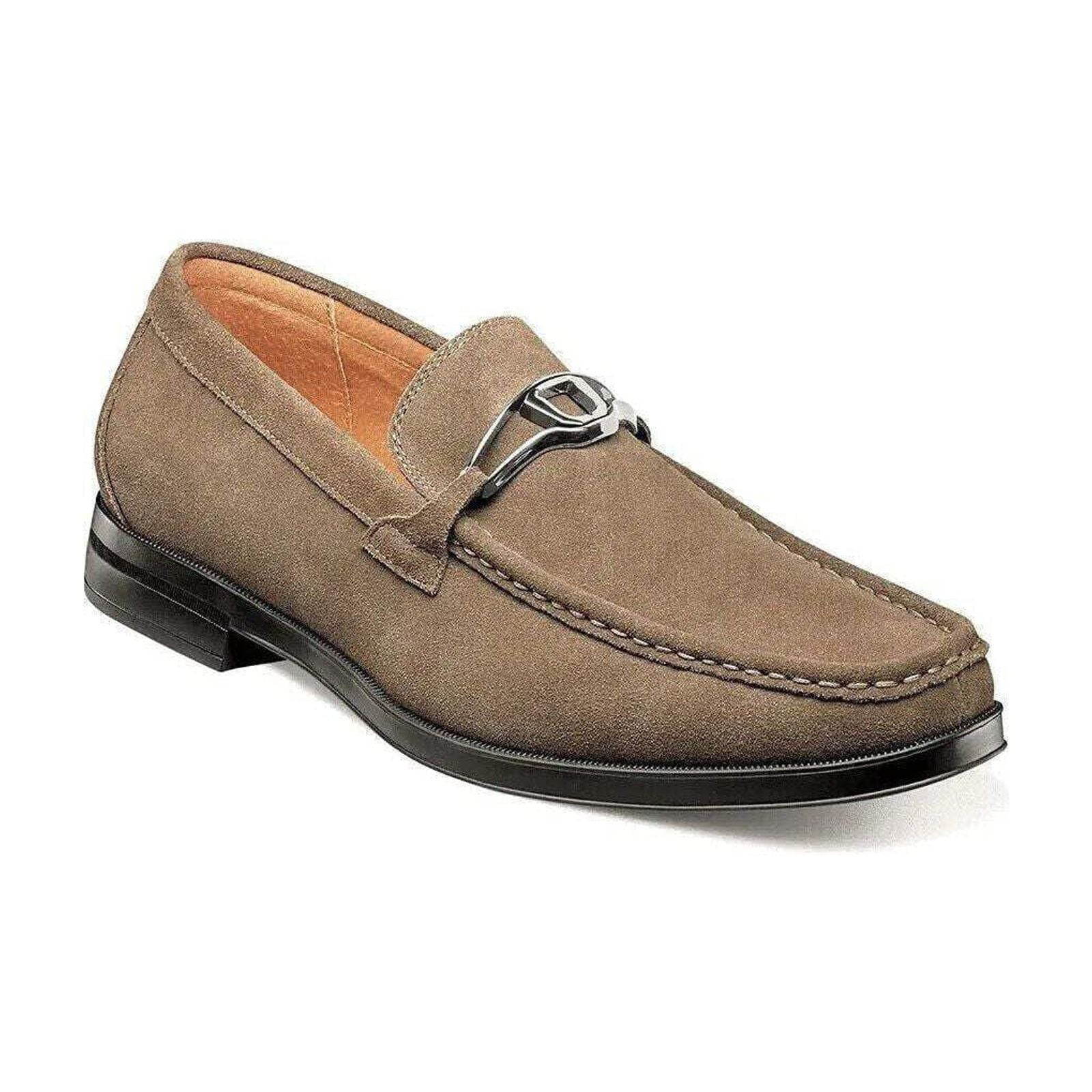 Men's Stacy Adams Palladian Moc Toe Slip On Shoes Fossil Suede 25549 ...