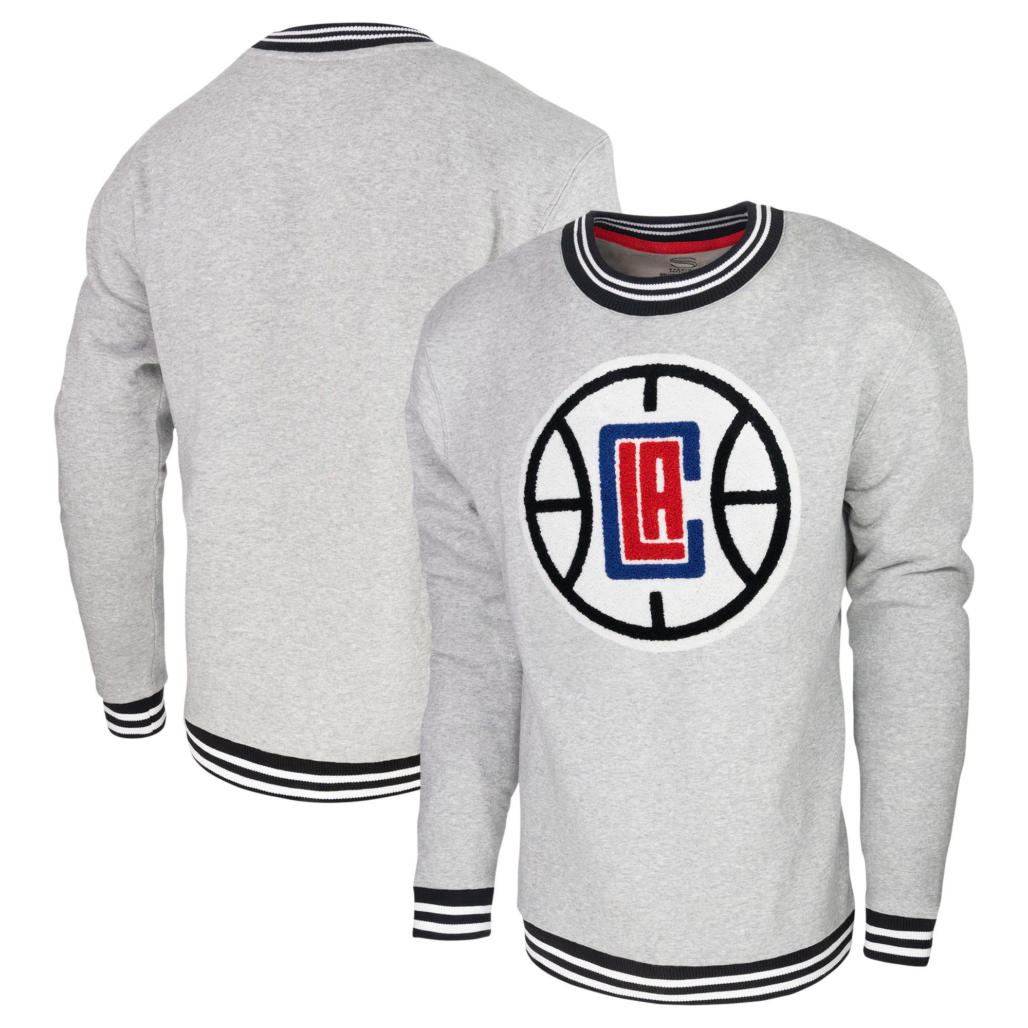 Men's Stadium Essentials Heather Gray LA Clippers Club Level Pullover ...