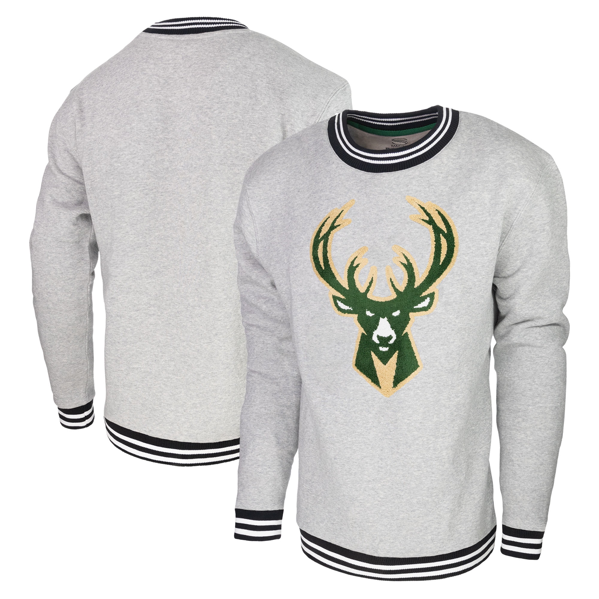Men's Stadium Essentials Heather Gray Milwaukee Bucks Club Level ...