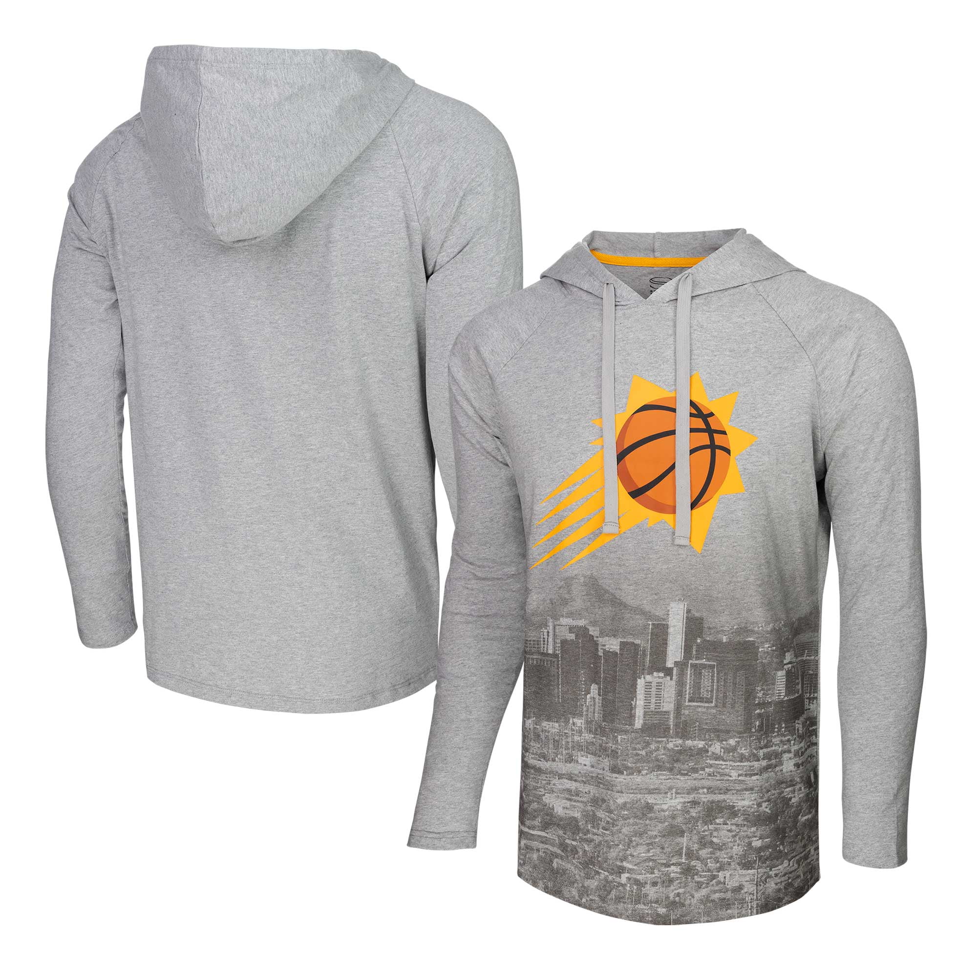 Men's Stadium Essentials Heather Gray Phoenix Suns Atrium Raglan Long ...