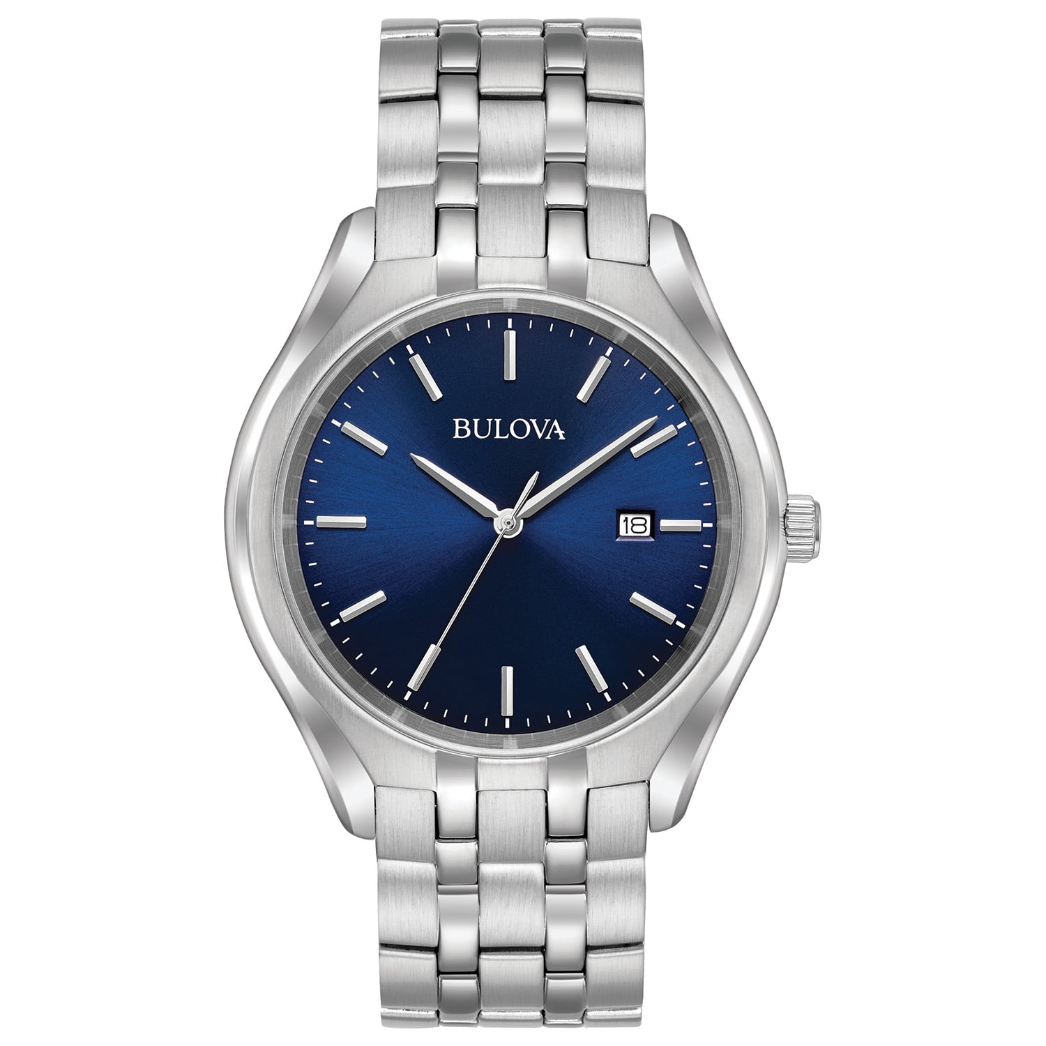 Men's Stainless Blue Dial Bracelet Watch - Walmart.com