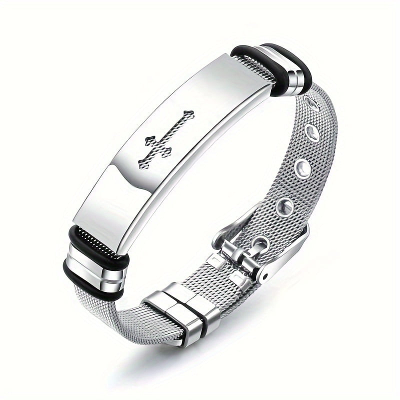 [Men's Stainless Steel Cross Bracelet] Men's Cross Bracelet Stainless ...