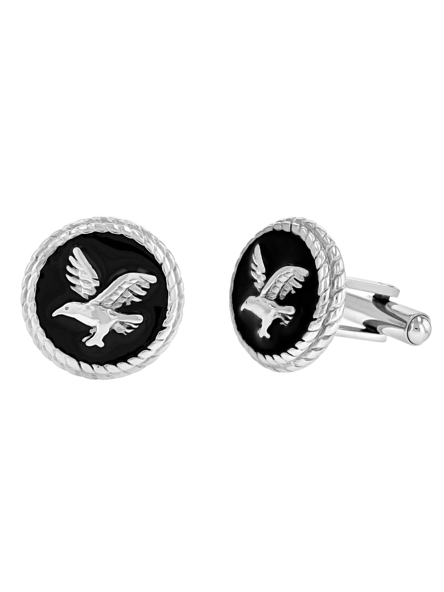 Men's Stainless Steel Eagle Two Tone Cuff Links - Walmart.com