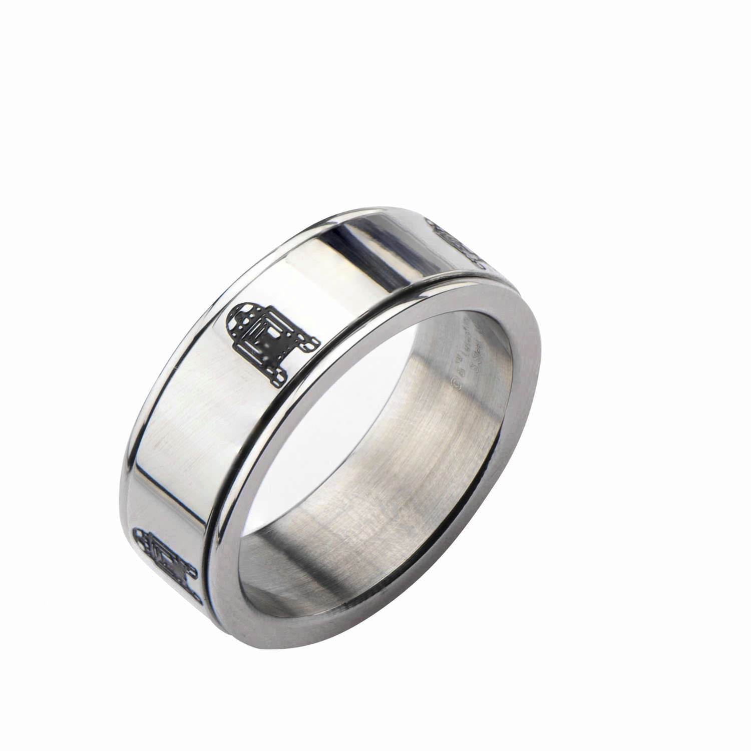 Men's Stainless Steel R2D2 Spinner Ring, Sizes 8-12 - Walmart.com