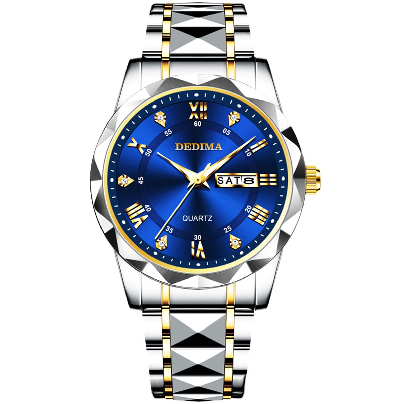 Men's Stainless Steel Watch, Silver Analog Dial with Chronograph ...