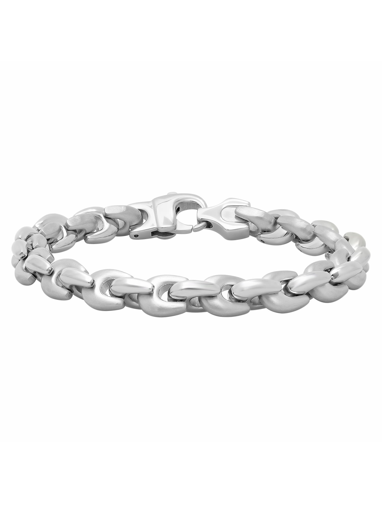 Men’s Stainless Steel Wishbone Link Bracelet - Walmart.com