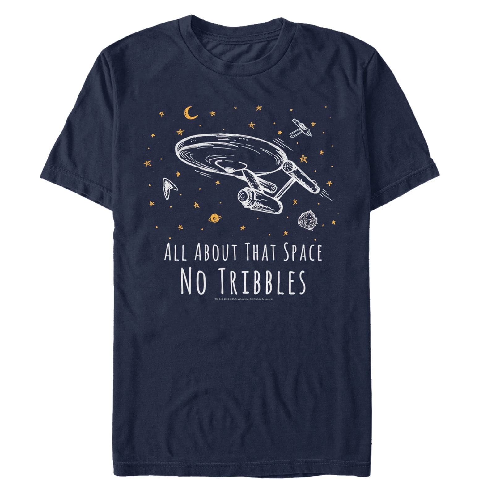 Men's Star Trek All About That Space No Tribbles Graphic Tee Navy Blue ...