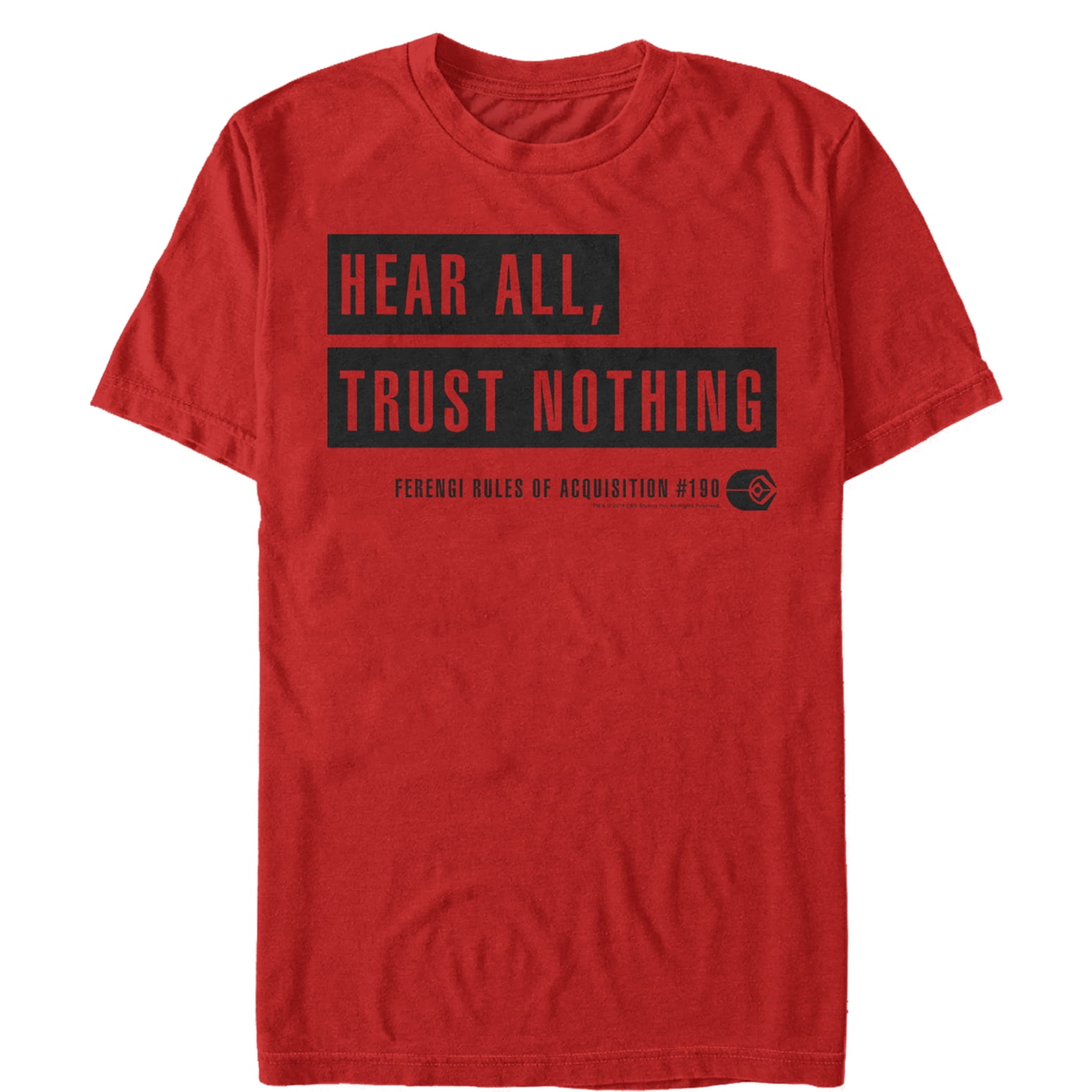 Men's Star Trek: Deep Space Nine Ferengi Rules Hear All Trust Nothing ...