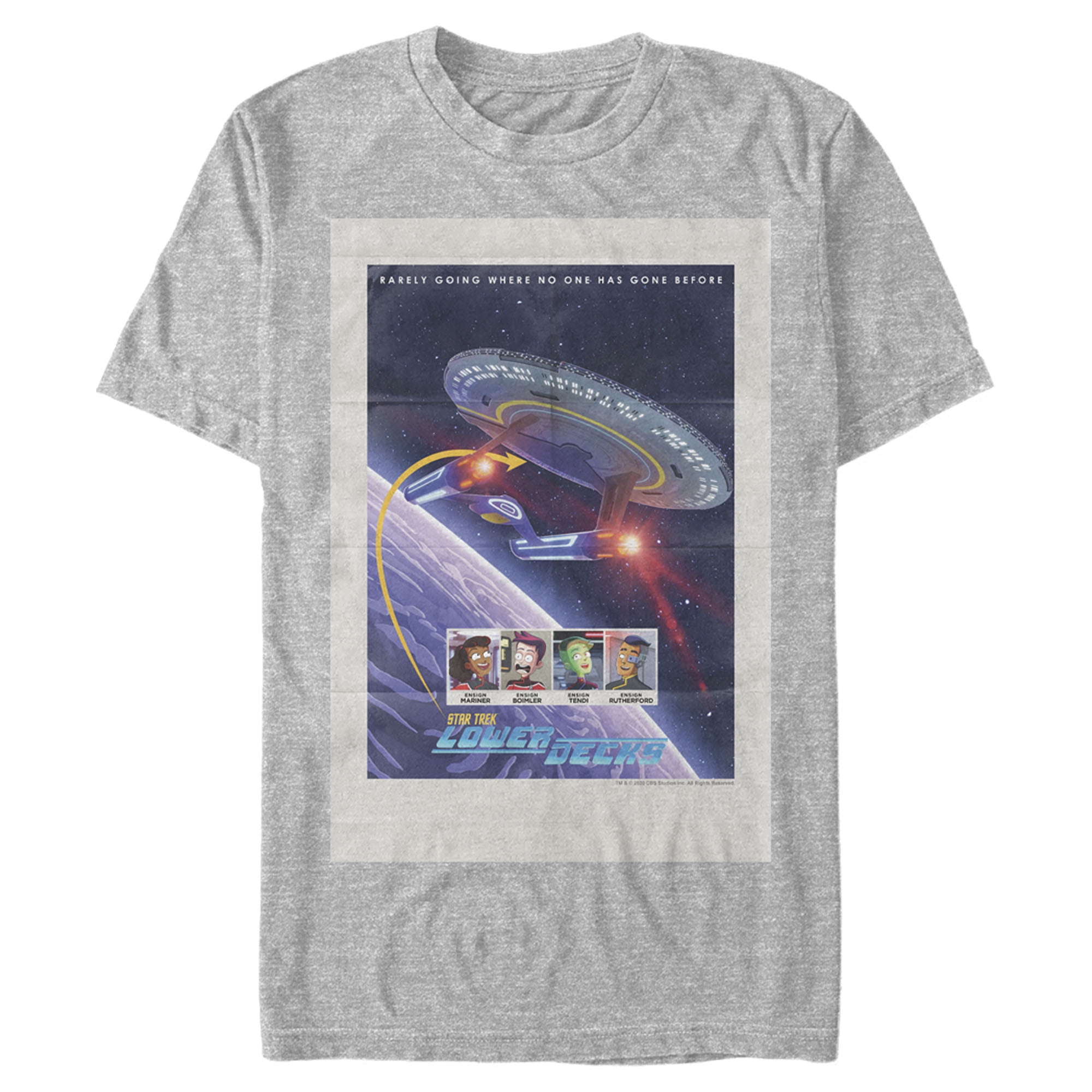 Men's Star Trek: Lower Decks USS Cerritos Poster Graphic Tee Athletic ...