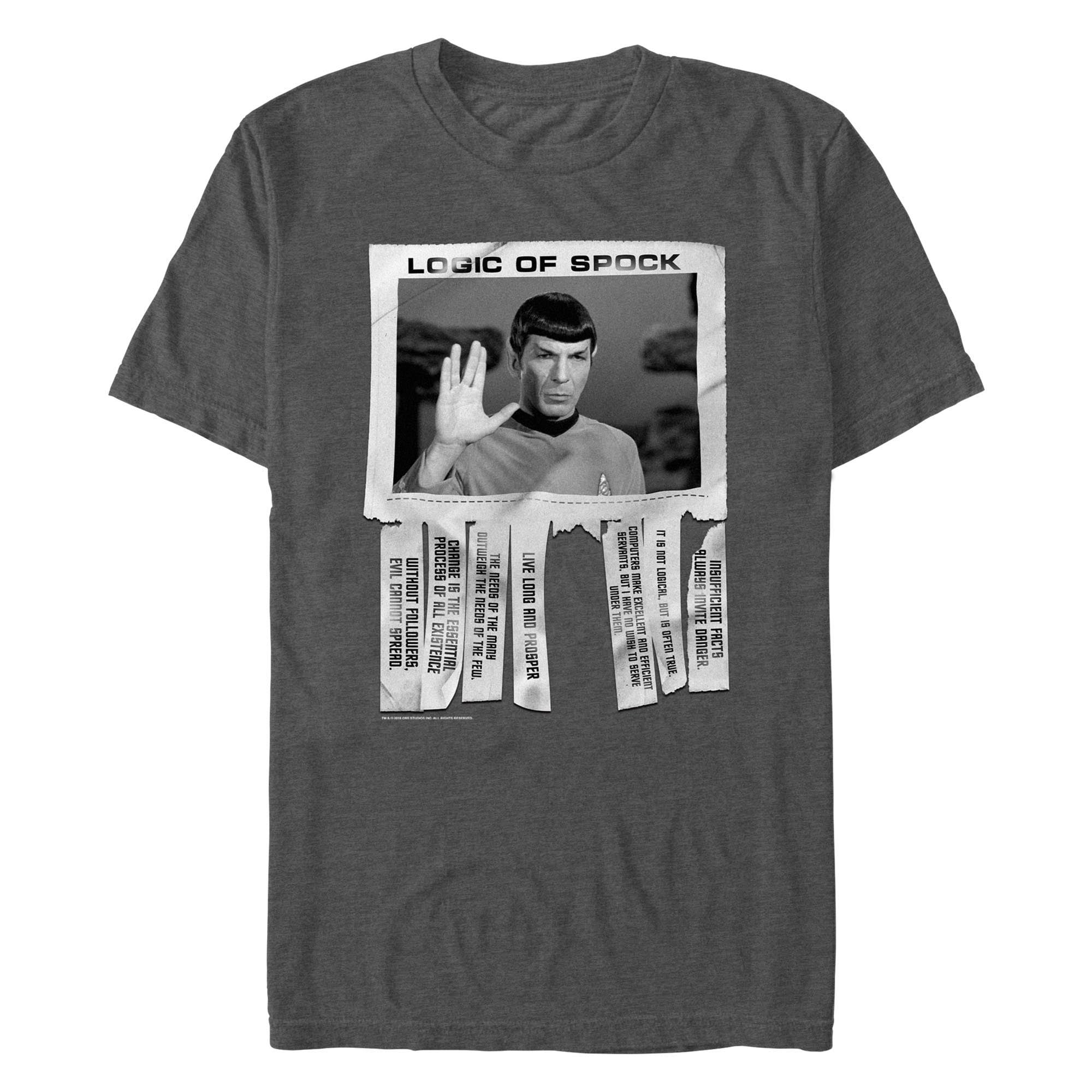 Men's Star Trek: The Original Series Logic of Spock Bulletin Graphic T ...
