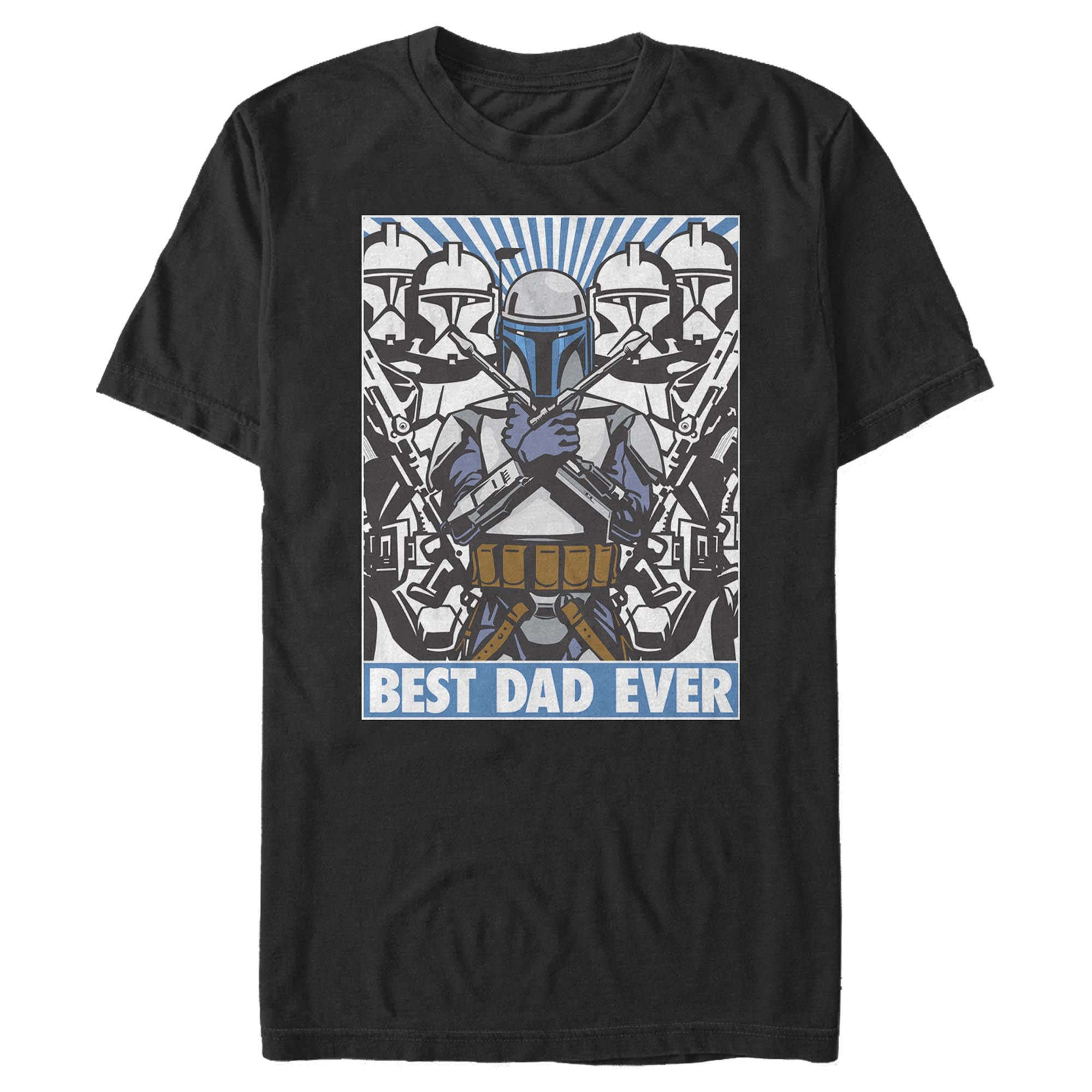 Men's Star Wars: A New Hope Best Dad Ever Boba Fett Poster Graphic T ...