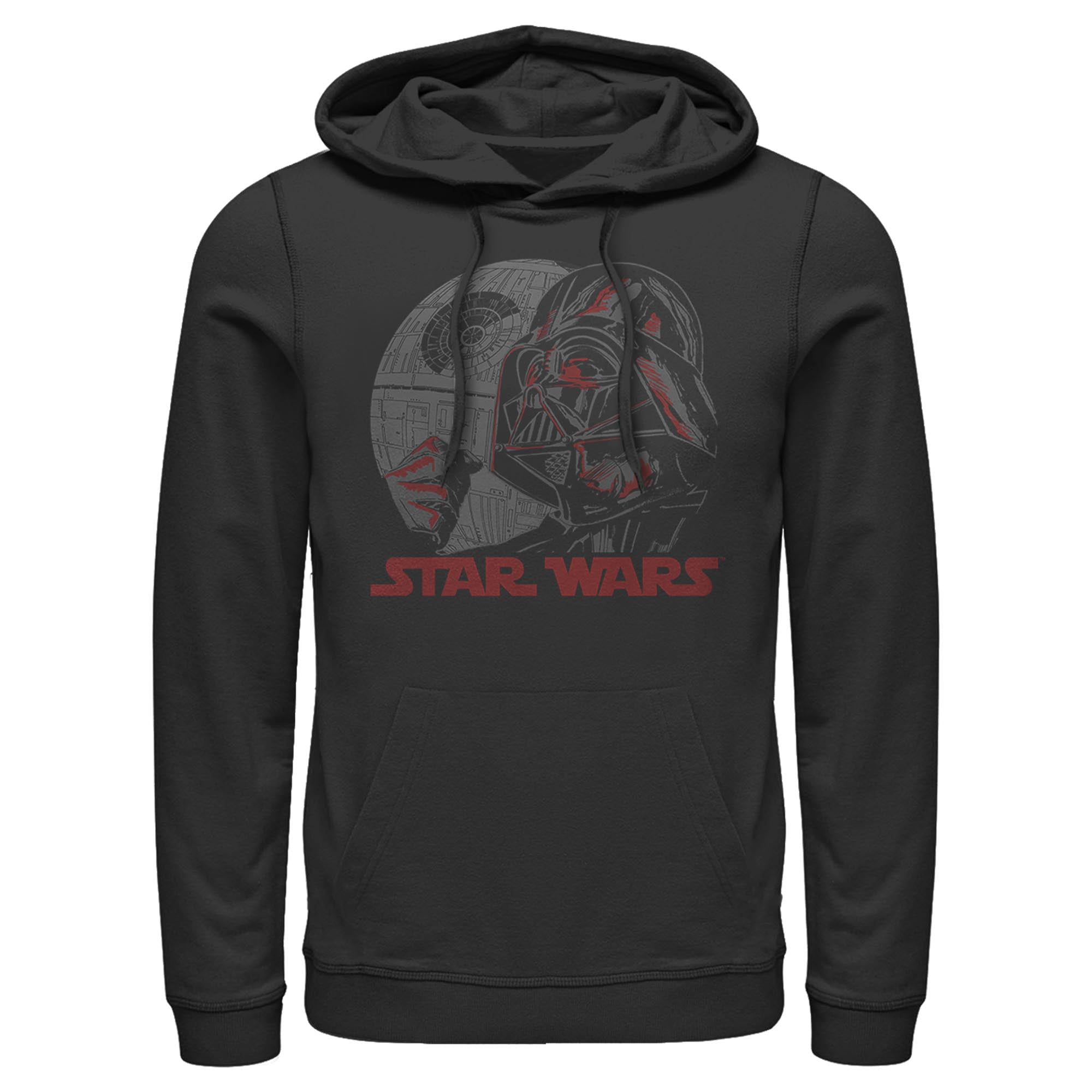 Men's Star Wars: A New Hope Darth Vader and Death Star Pull Over Hoodie ...