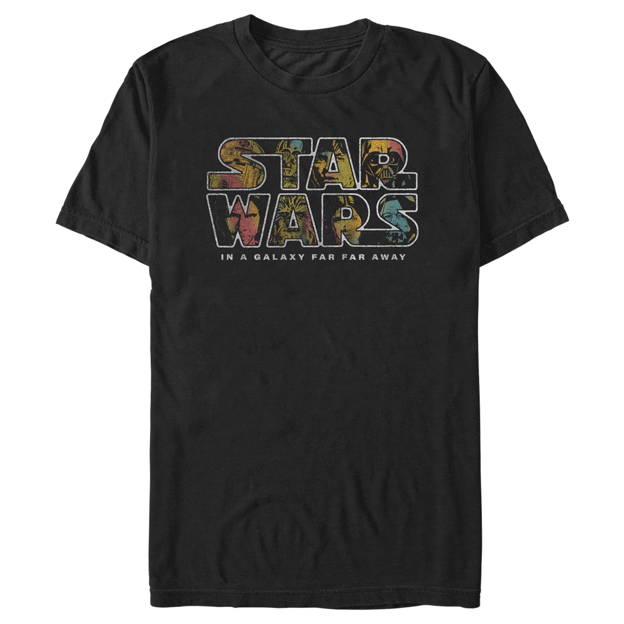 Men's Star Wars: A New Hope Faces Filled Logo Graphic Tee Black 2X ...