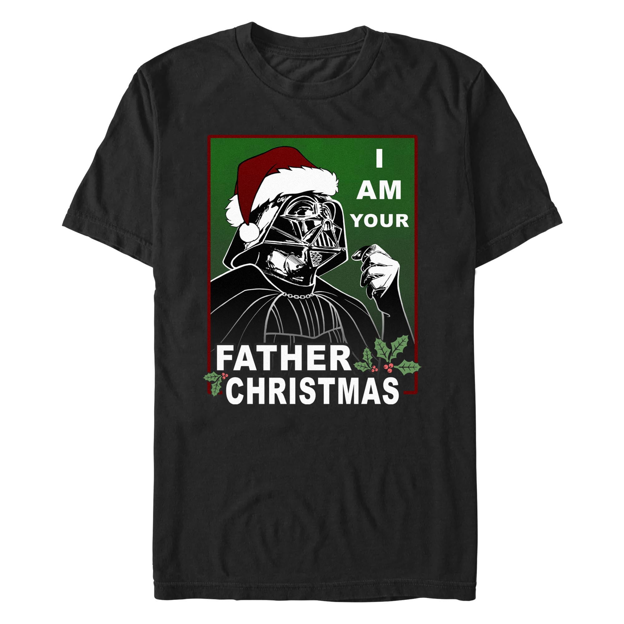Men's Star Wars: A New Hope I Am Your Father Christmas Vader Graphic T ...