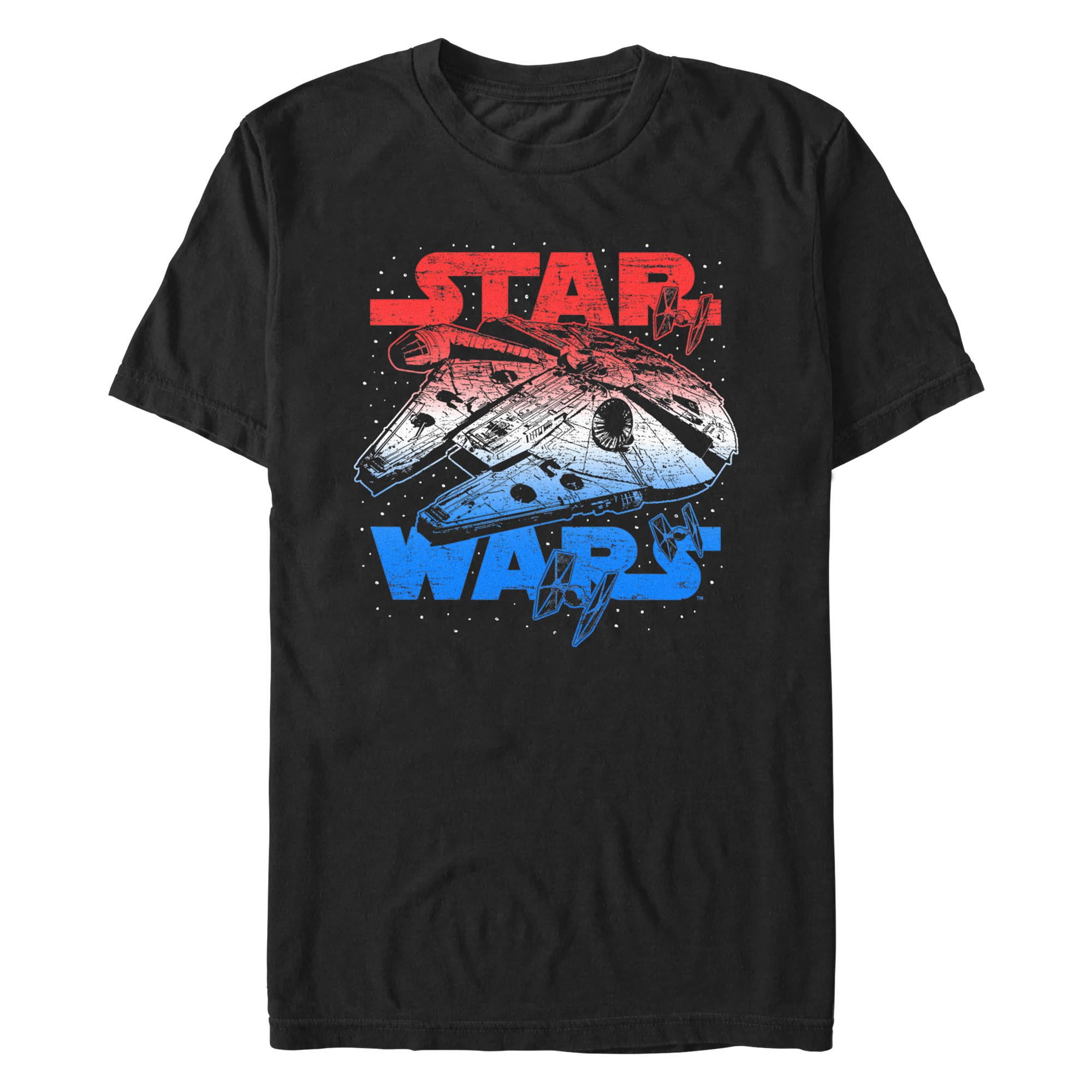 Men's Star Wars: A New Hope Patriotic Vintage Millennium Falcon Graphic ...