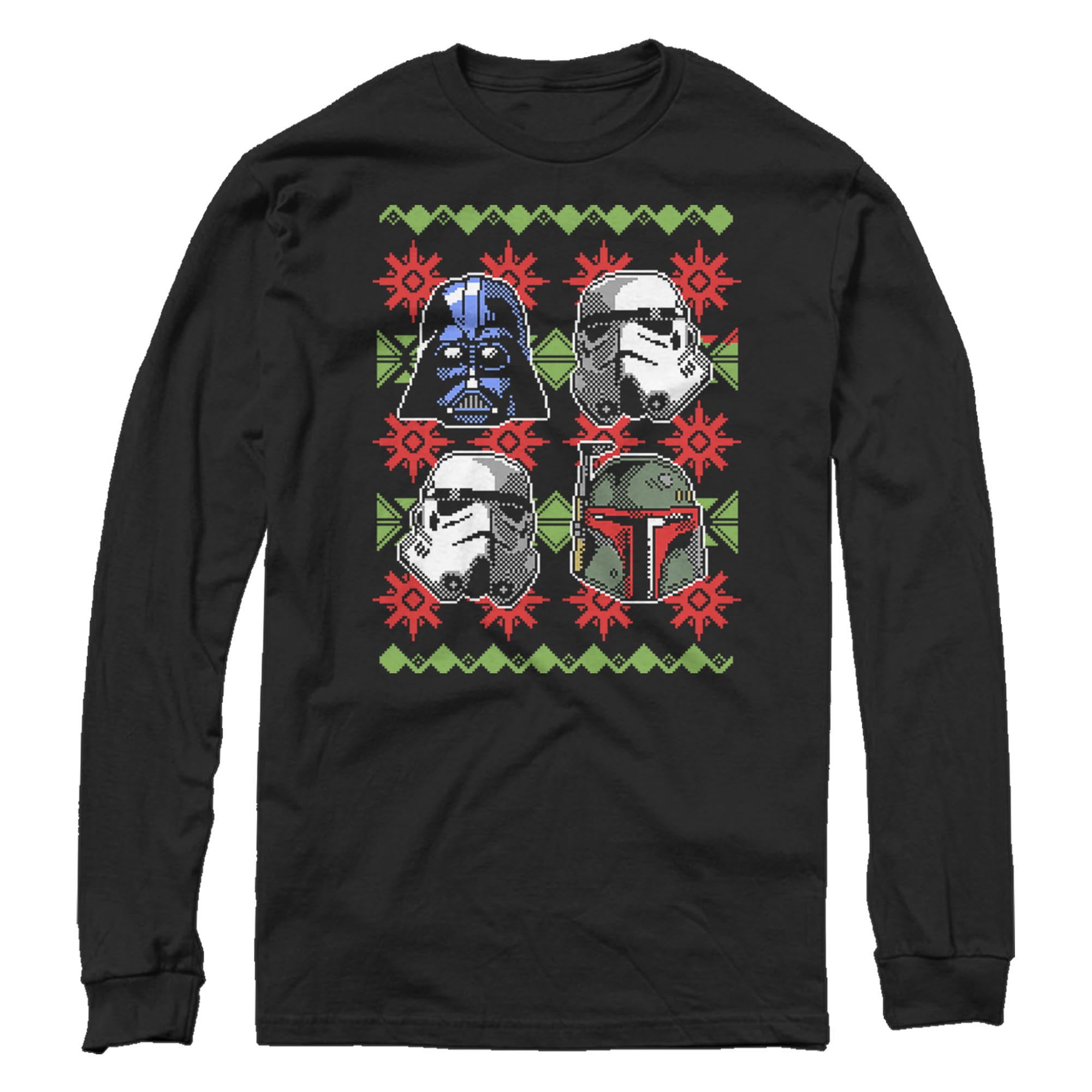 Men's Star Wars: A New Hope Ugly Christmas Sweater Empire Helmets Long ...