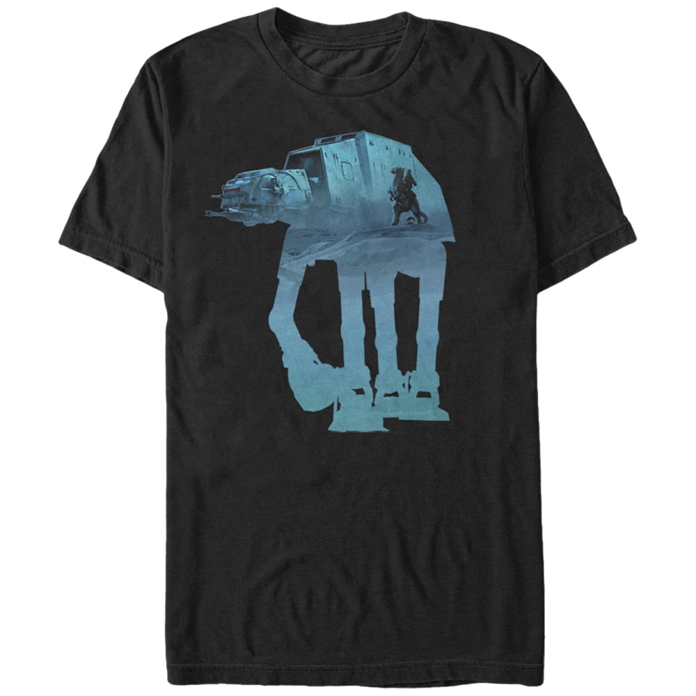 Men's Star Wars AT-AT Tauntaun Silhouette Graphic Tee Black Large ...