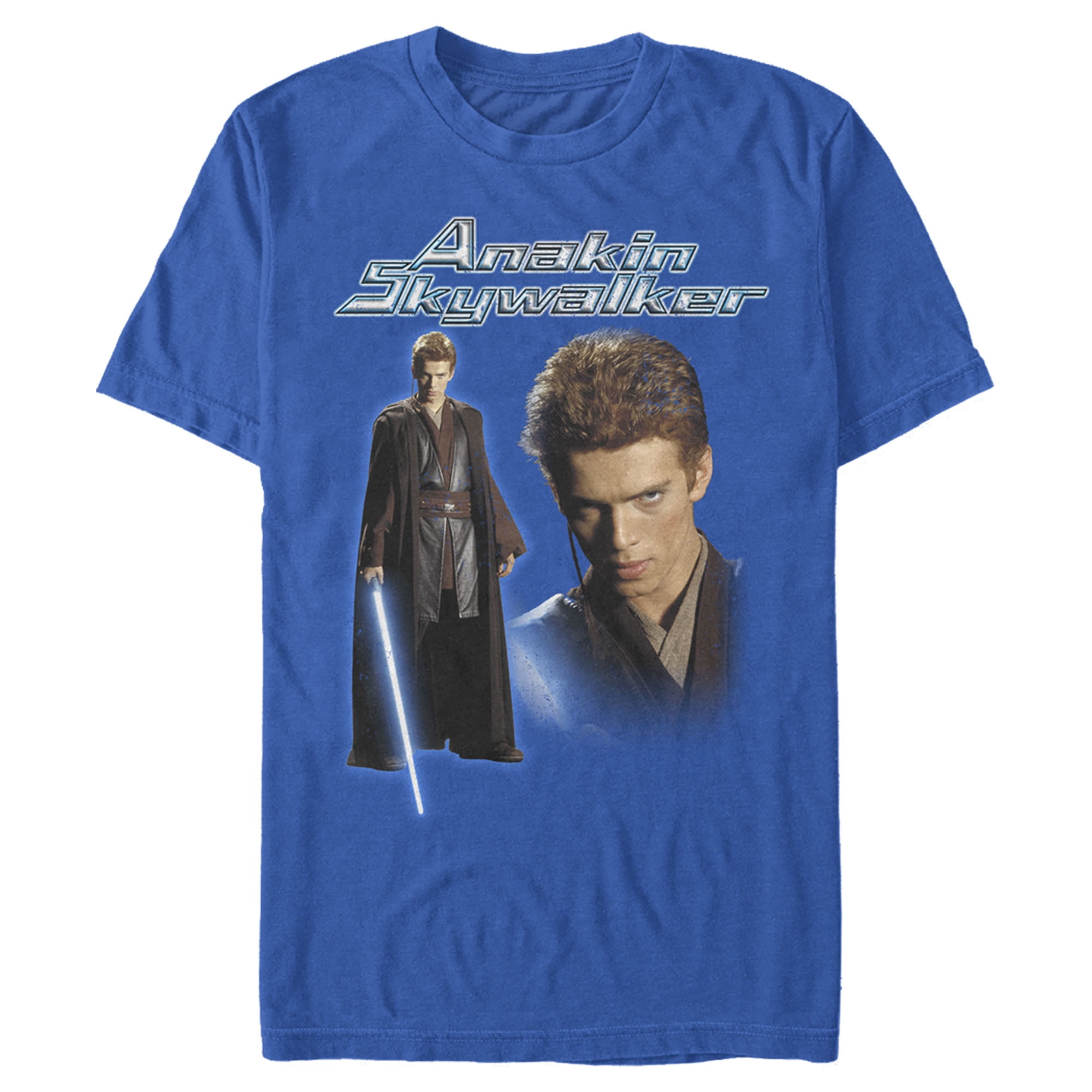 Star Wars Anakin Skywalker Lightsaber Graphic Tee, Men's Royal Blue, Small - Walmart.com