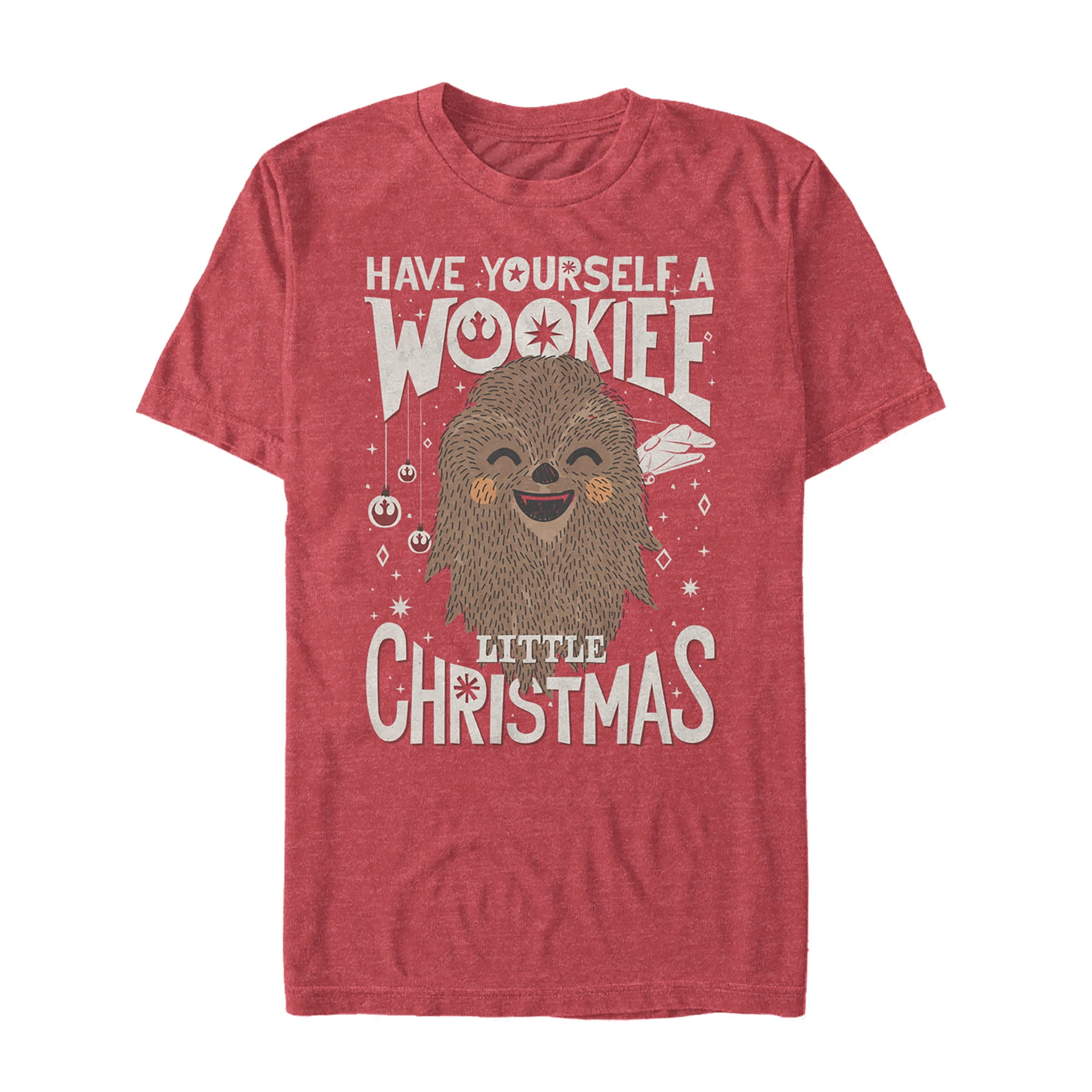 Men's Star Wars Christmas Have Yourself a Wookie Graphic Tee Red ...