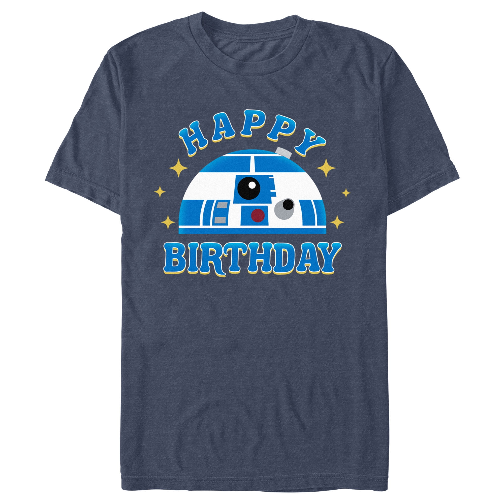 Men's Star Wars Cute R2-D2 Happy Birthday Graphic T-Shirt - Walmart.com