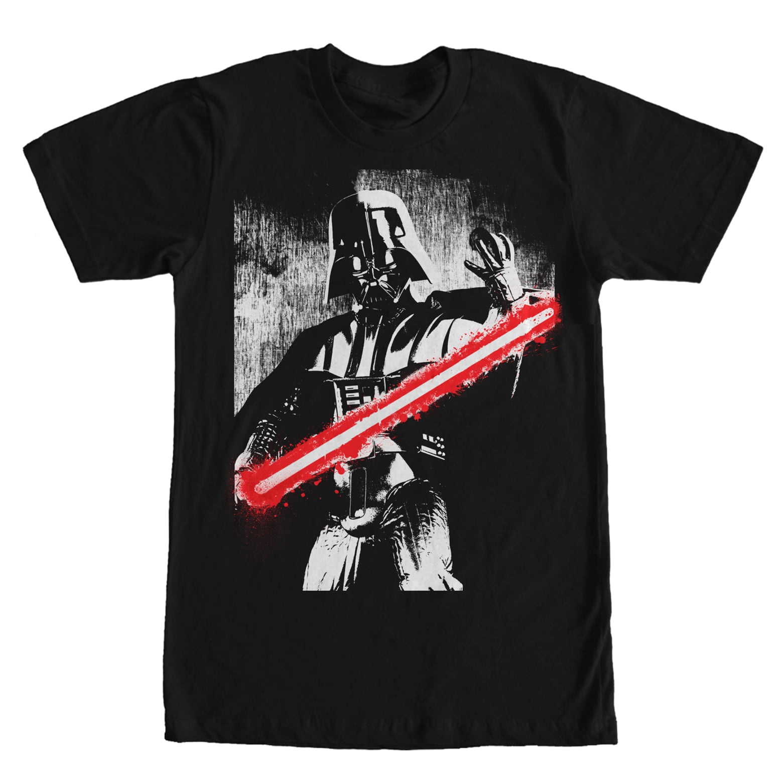 Men's Star Wars Darth Vader Lightsaber Grayscale Graphic Tee Black 5X ...