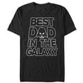 Men's Star Wars Father's Day Best Dad Darth Vader Helmet Graphic Tee ...