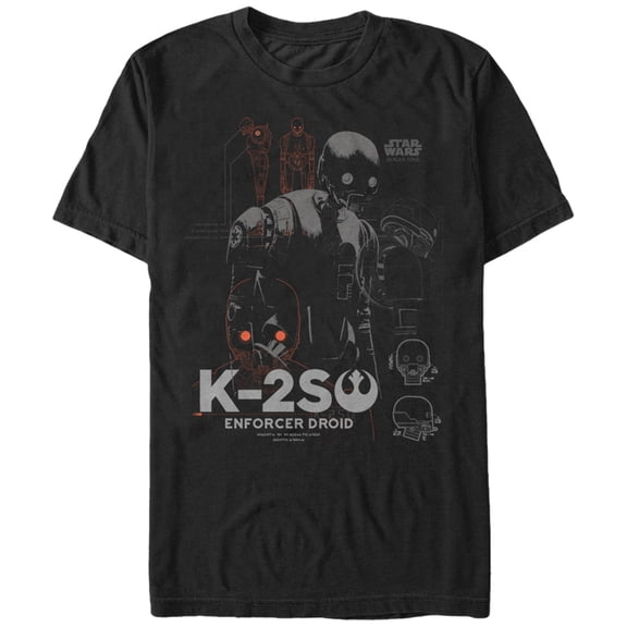 Men's Star Wars Rogue One K-2SO Modern Profile Print Graphic Tee ...
