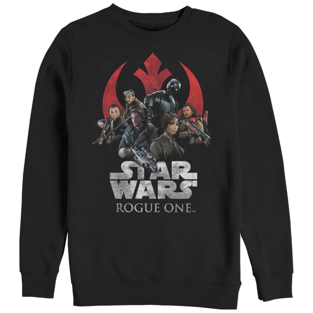 Men's Star Wars Rogue One Rebellion Groupshot Logo Sweatshirt Black ...