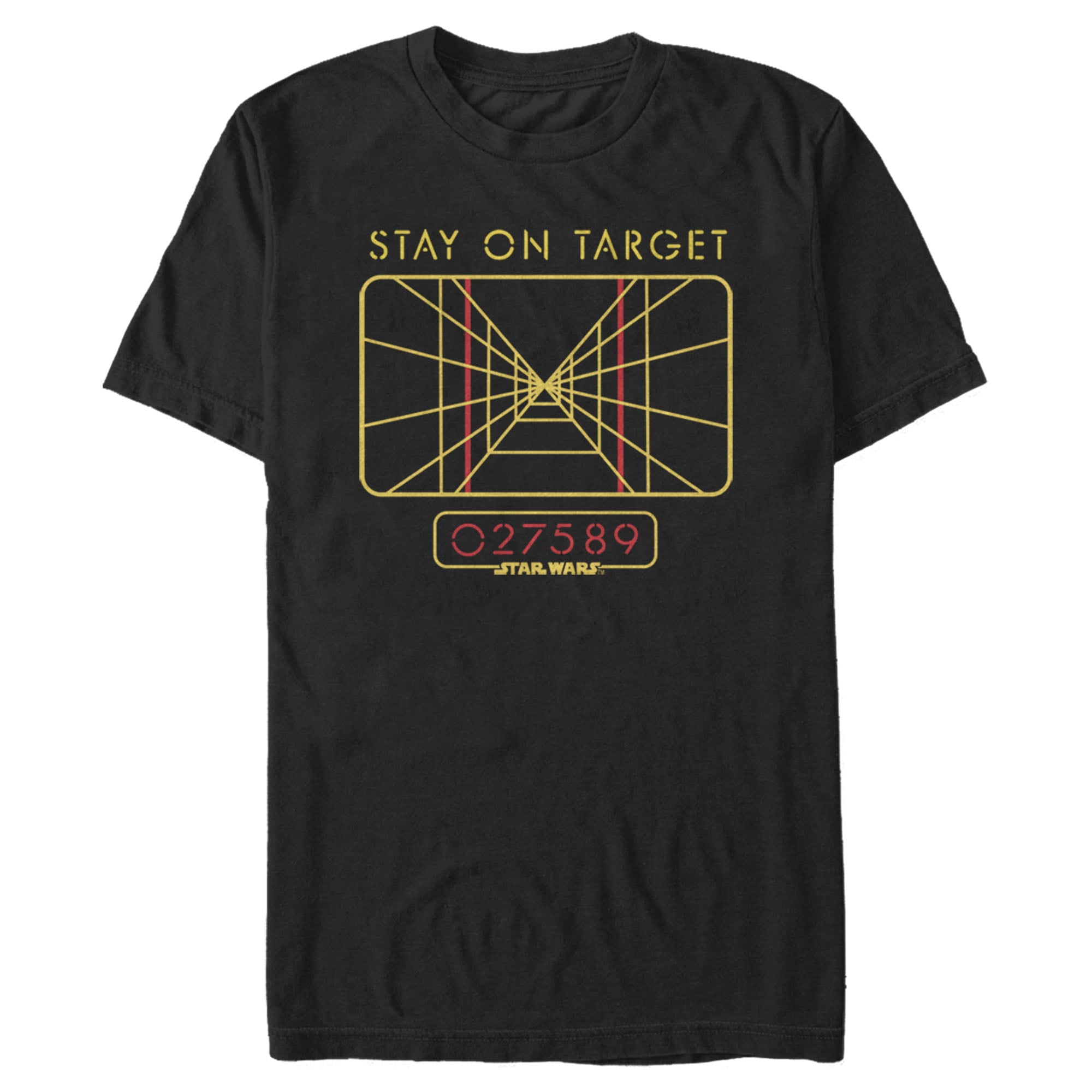Men's Star Wars Stay on Target Line Graphic Tee Black X Large - Walmart.com