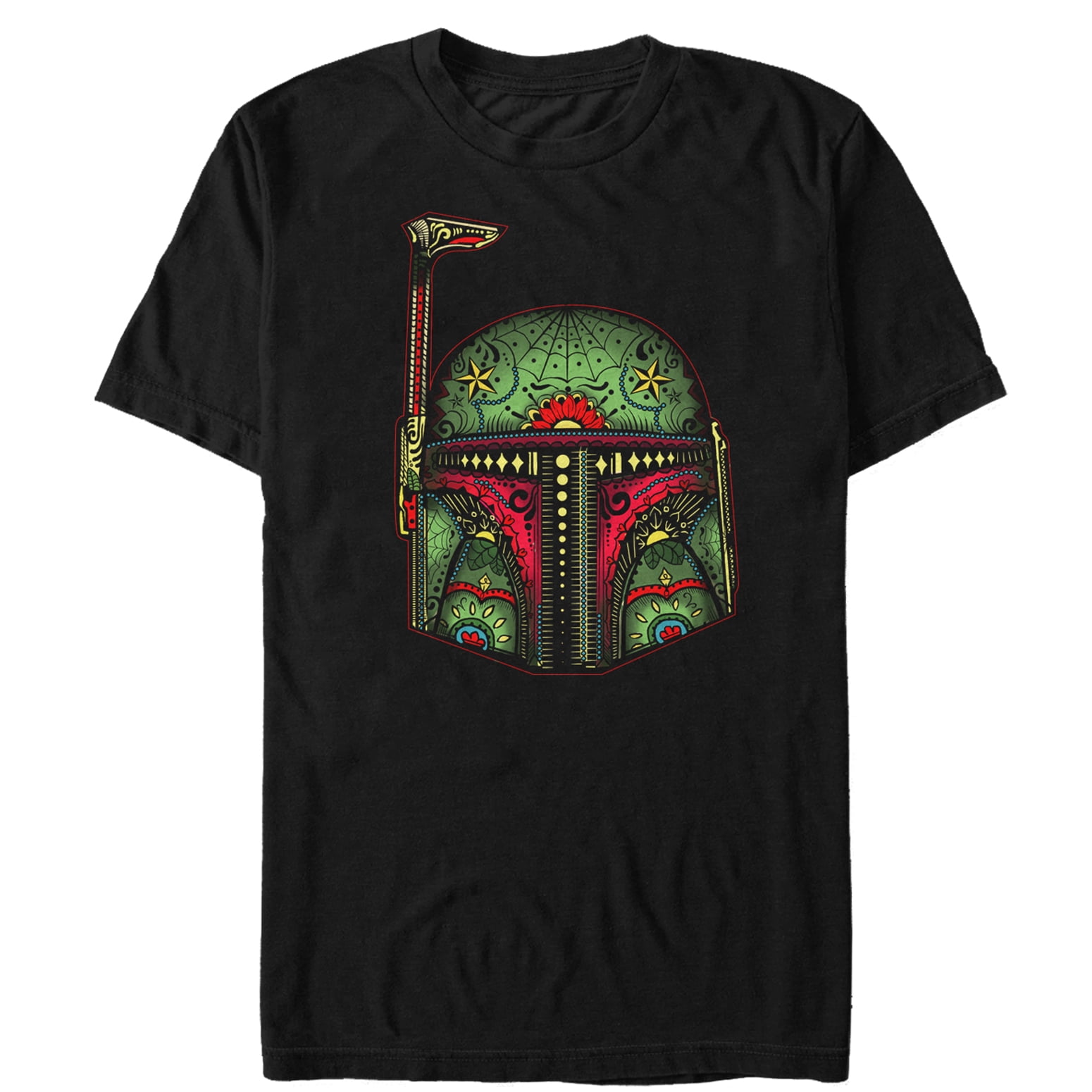 Men's Star Wars Sugar Skull Boba Fett Graphic Tee Black 3X Large ...