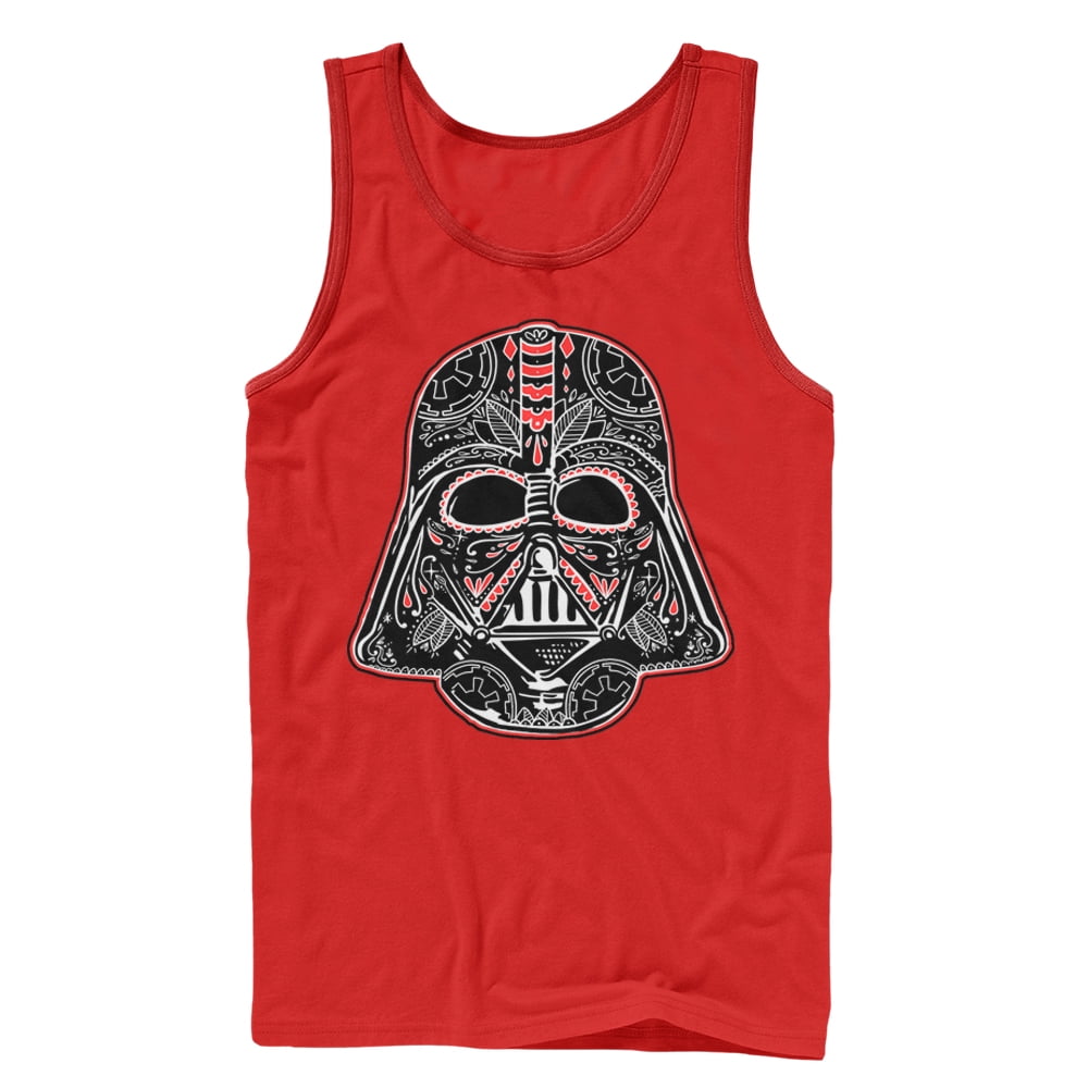 Men's Star Wars Sugar Skull Vader Tank Top Red 2X Large - Walmart ...