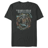 Men's Star Wars: The Mandalorian Cosmic Mando Graphic Tee Black Large ...