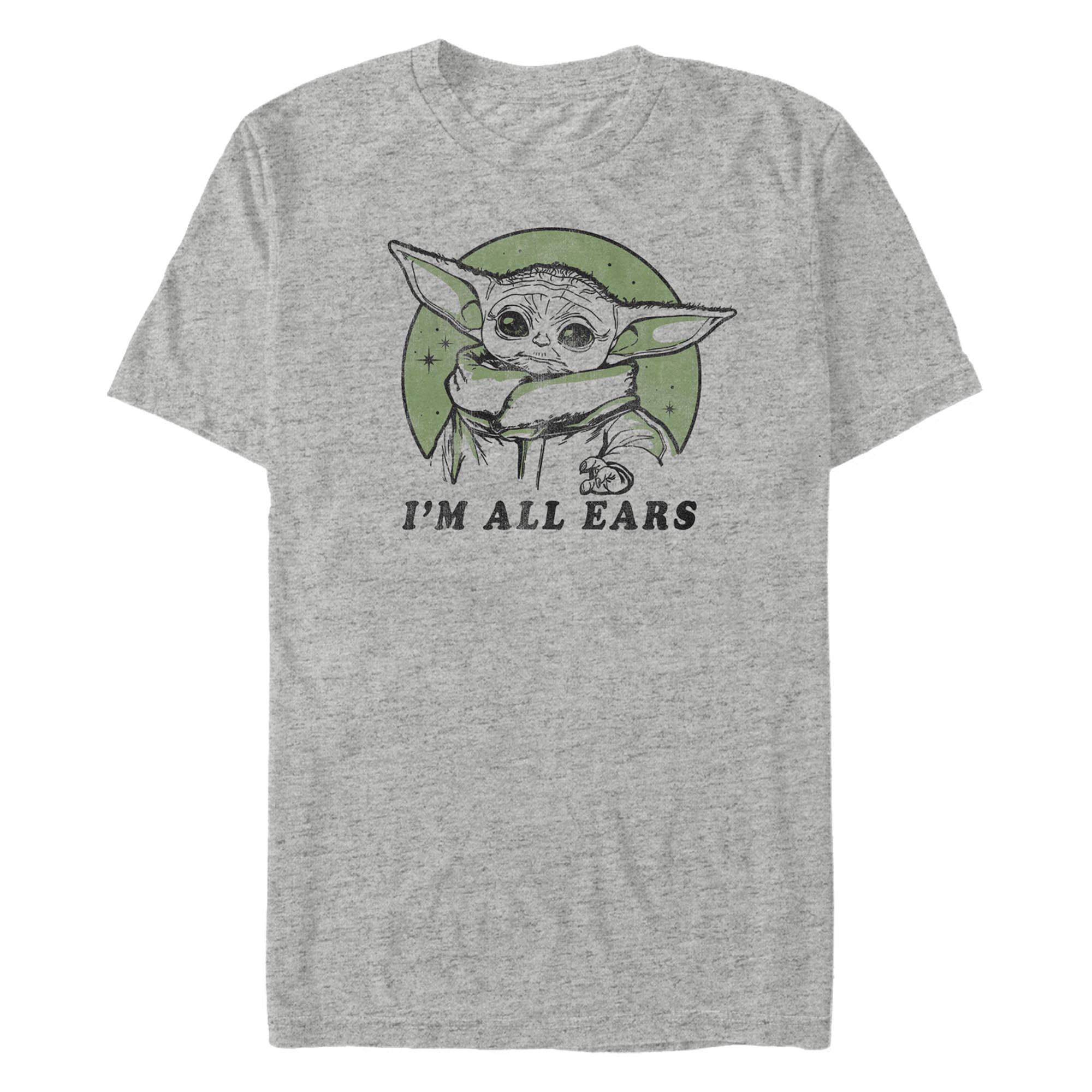 Men's Star Wars: The Mandalorian Grogu I'm All Ears Graphic T-Shirt ...