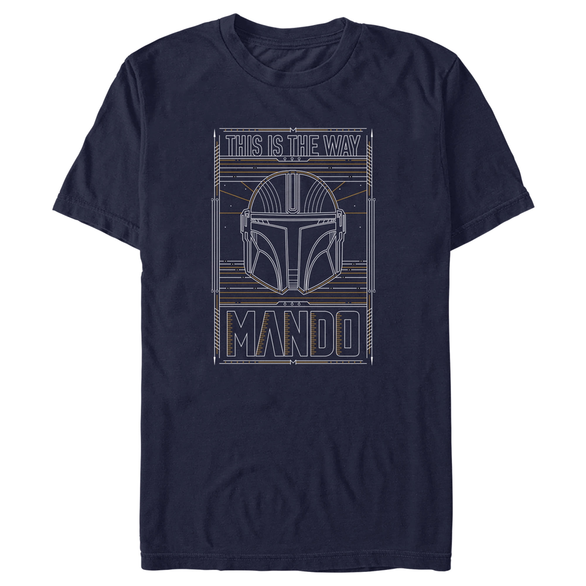 Men's Star Wars: The Mandalorian Mando This is the Way Line Art Graphic ...