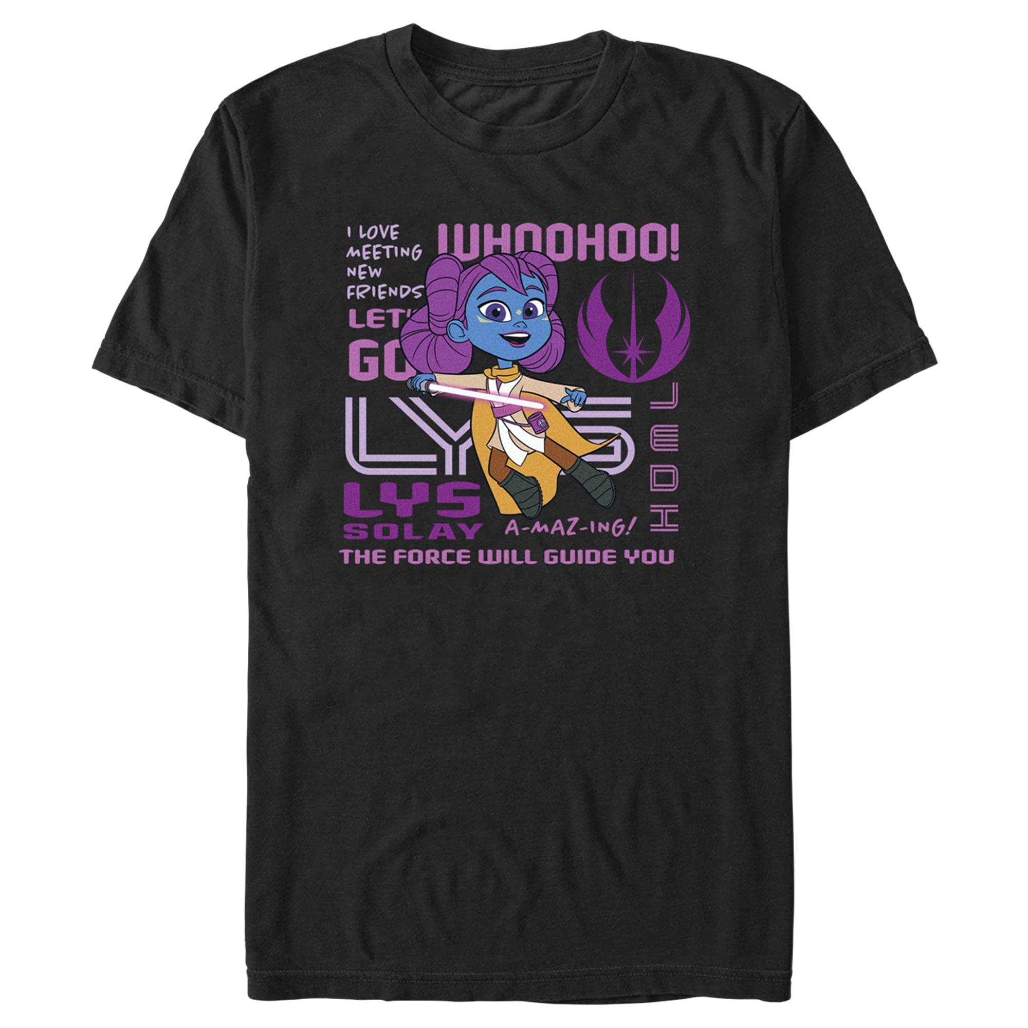 Men's Star Wars: Young Jedi Adventures Lys Solay Phrases Graphic Tee ...