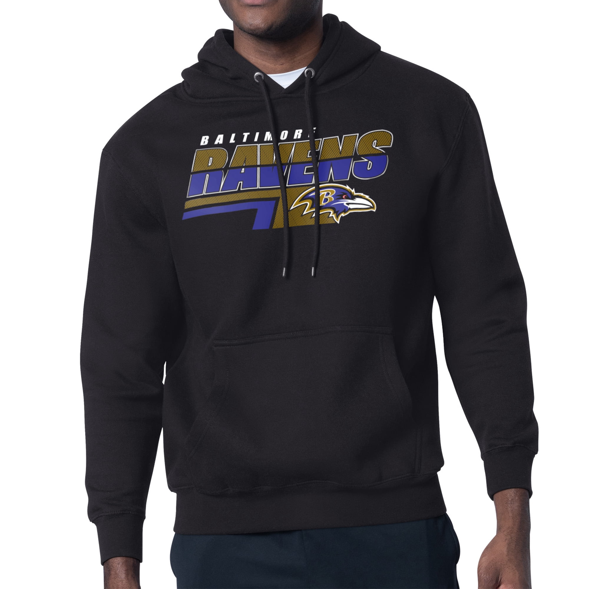 Men's Starter Black Baltimore Ravens Logo Push Graphic Hoodie - Walmart.com