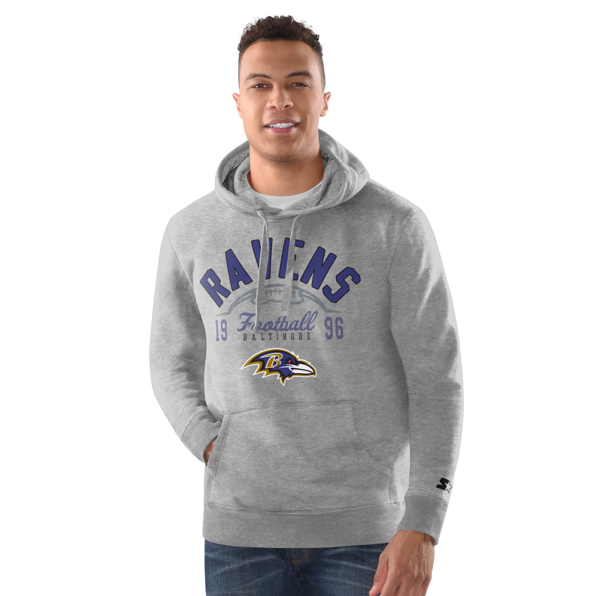Men's Starter Gray Baltimore Ravens Pullover Hoodie - Walmart.com