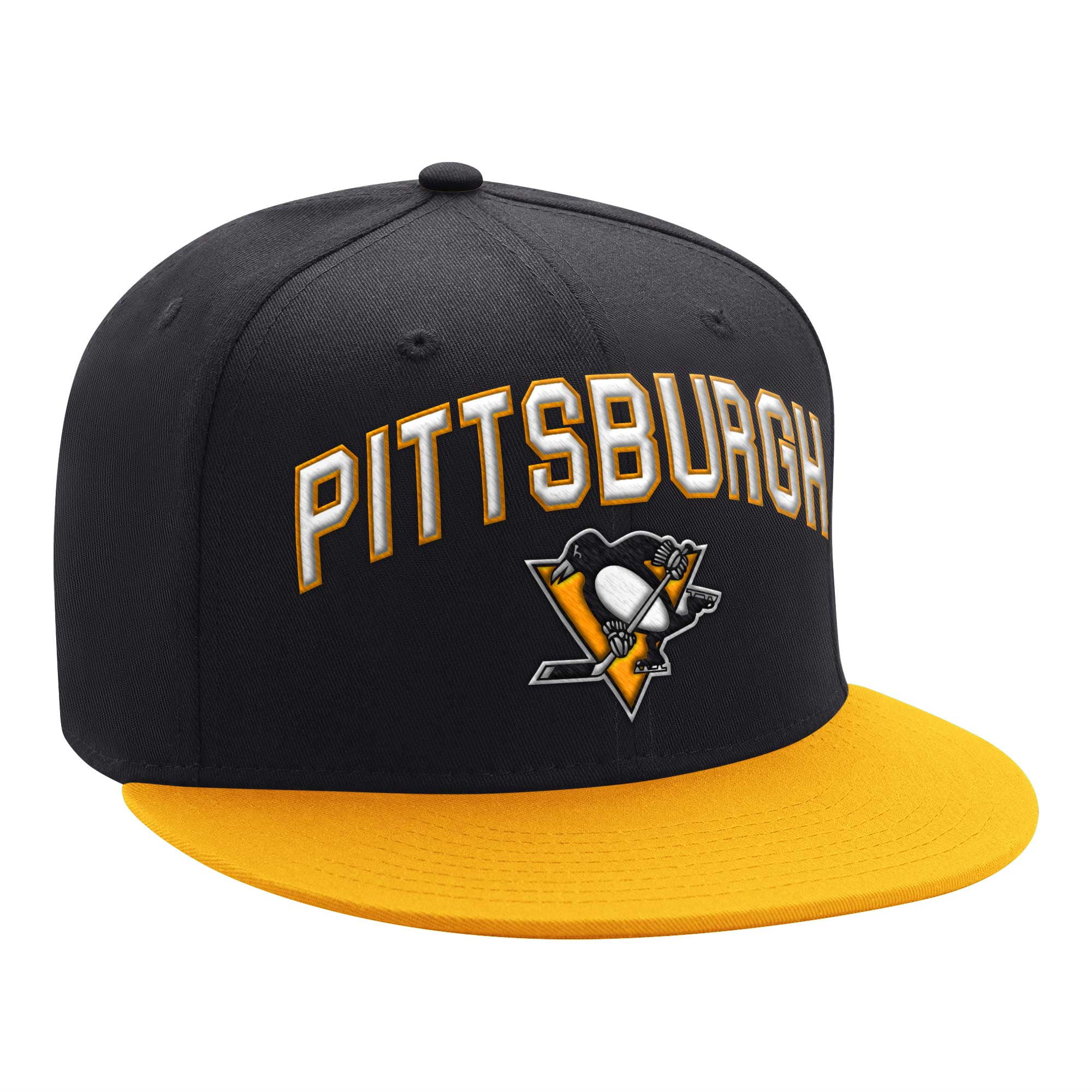 Men's Starter Black/Gold Pittsburgh Penguins Arch Logo Two-Tone ...