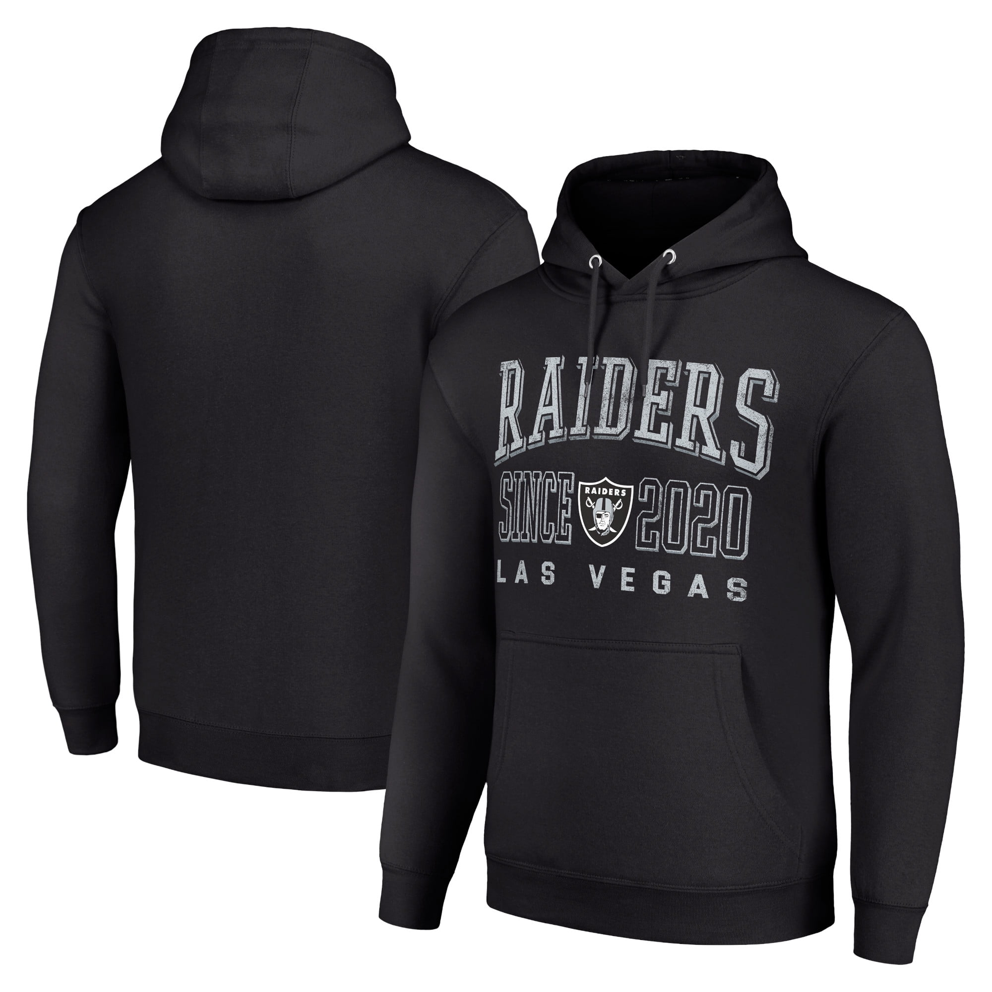 Unisex Starter Black Las Vegas Raiders Throwback Logo Pullover Hoodie ...