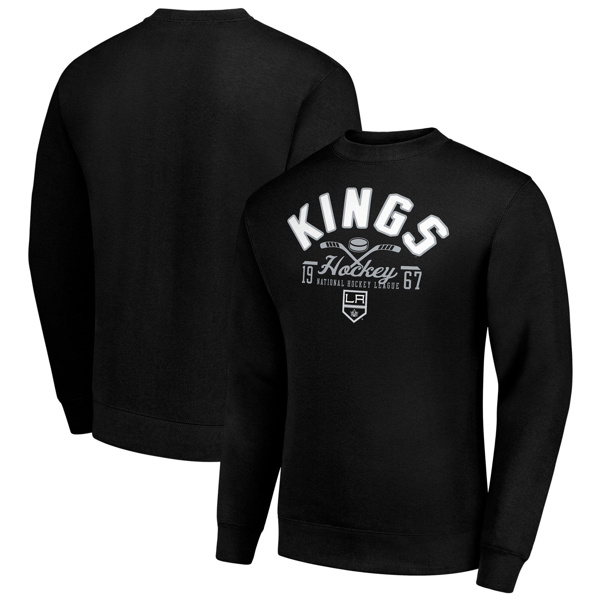 Men's Starter Black Los Angeles Kings Stick And Puck Logo Fleece ...