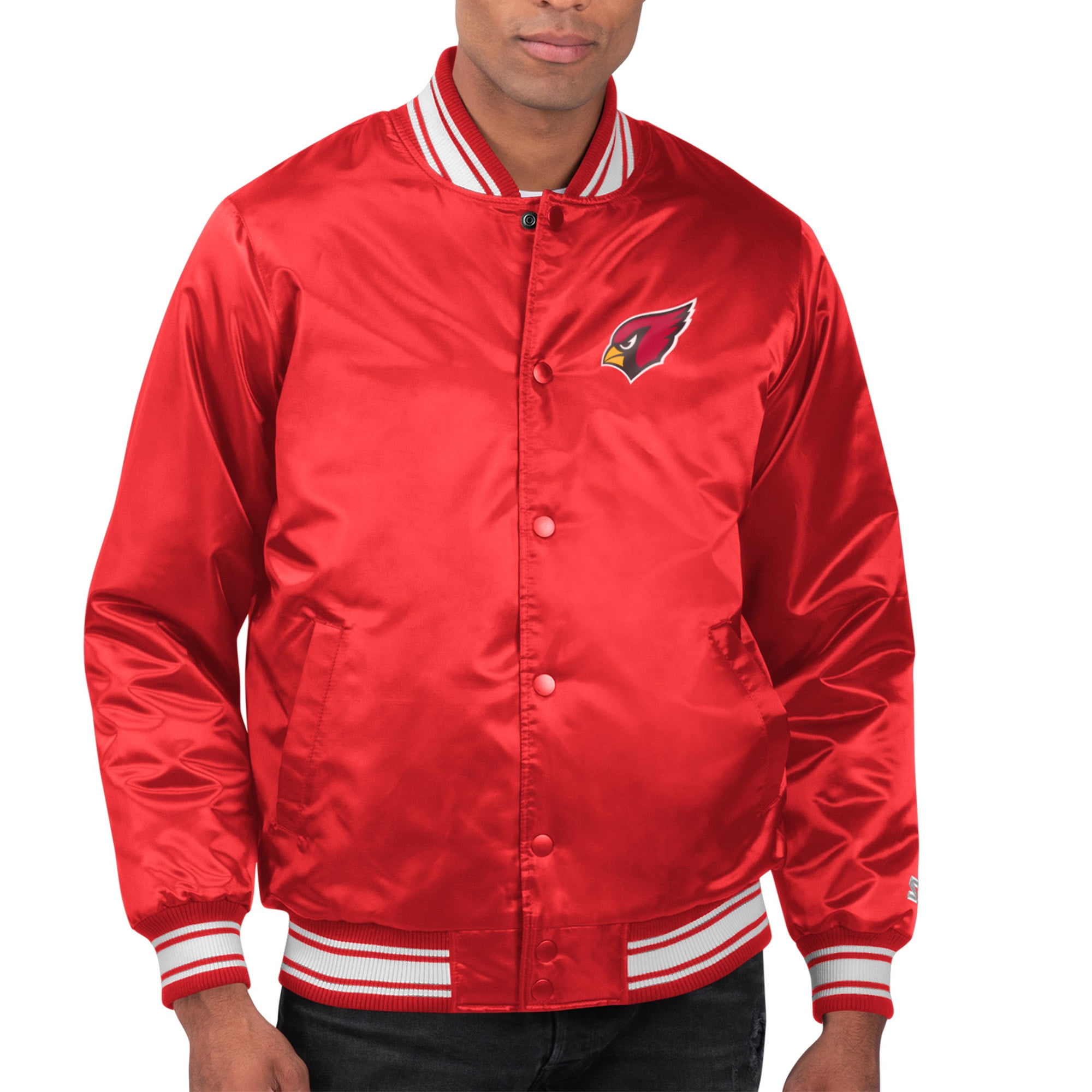 Men's Starter Cardinal Arizona Cardinals Printed Team Logo Satin ...