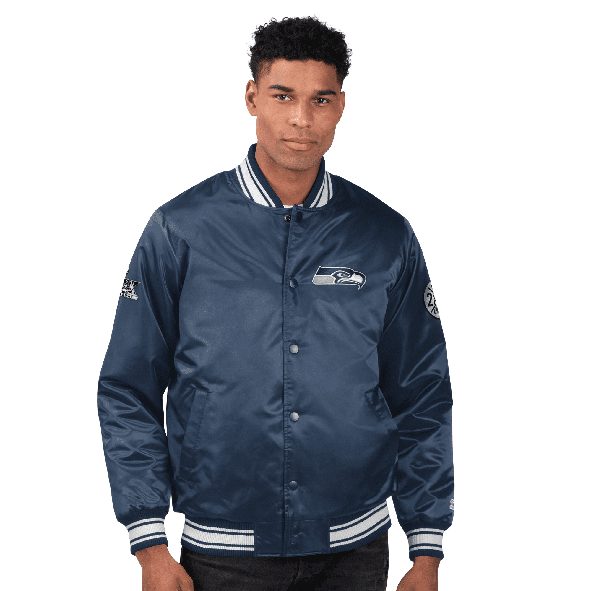 Men's Starter College Navy Seattle Seahawks Two-Time Super Bowl ...