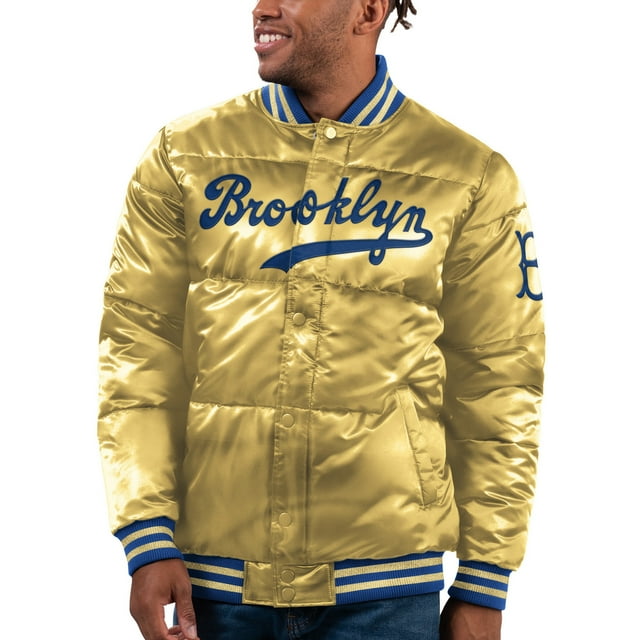 Men's Starter Gold Brooklyn Dodgers Cooperstown Collection Bronx Satin ...
