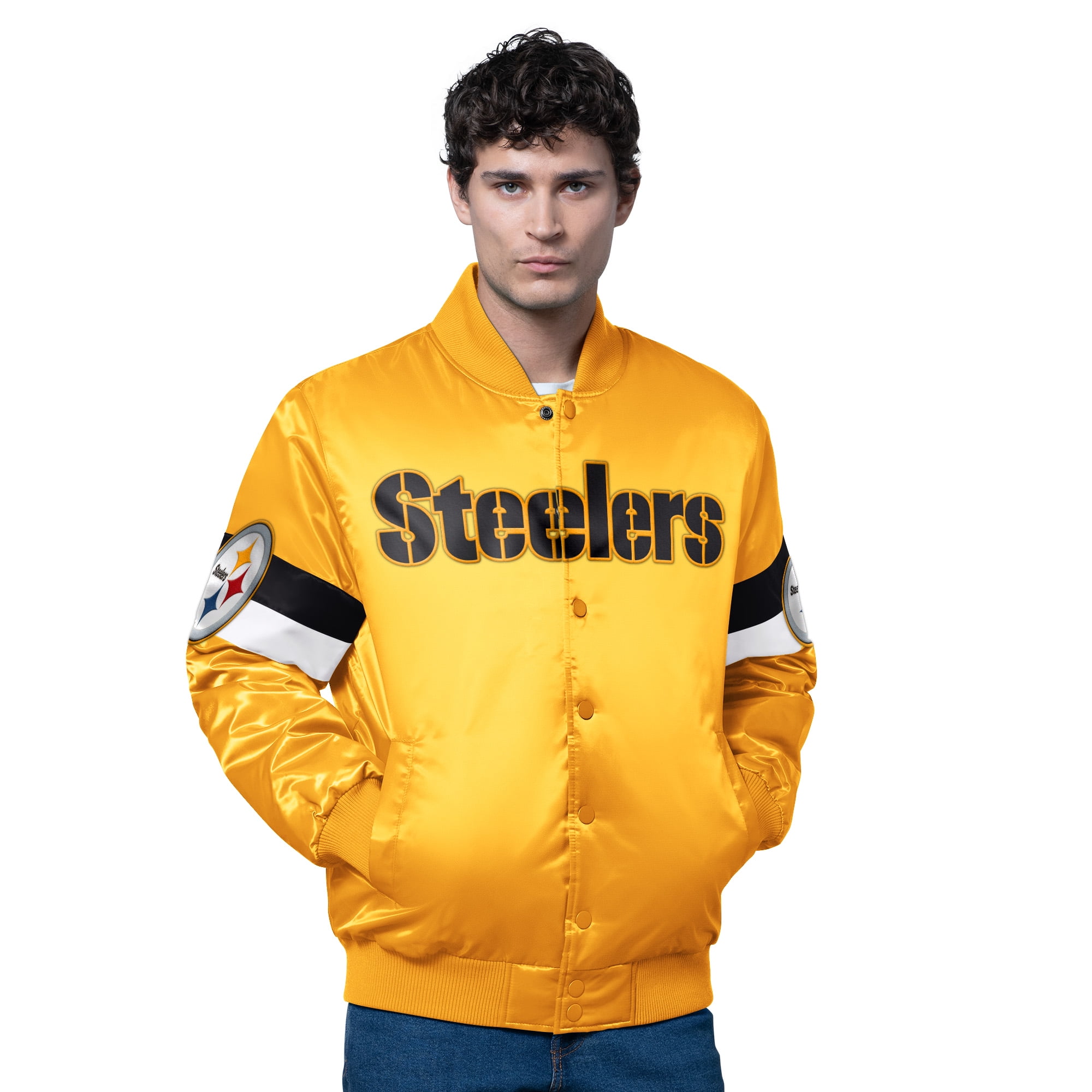 Men's Starter Gold Pittsburgh Steelers Triple Option Full-Snap Varsity ...