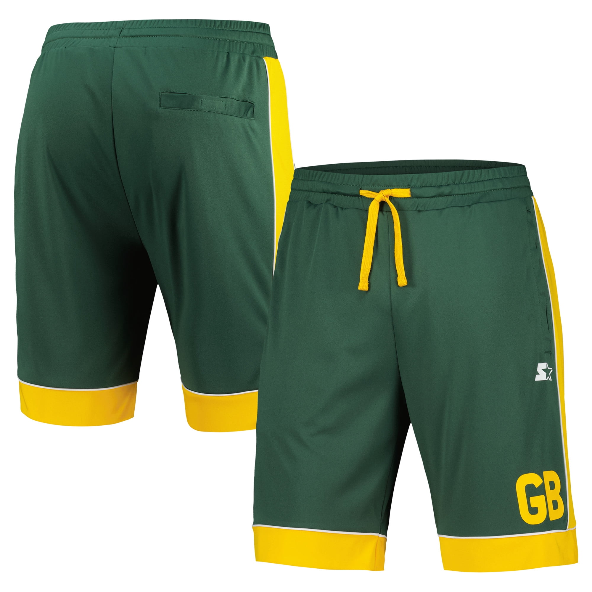 Men's Starter Green/Gold Green Bay Packers Vintage Fan Favorite Shorts ...