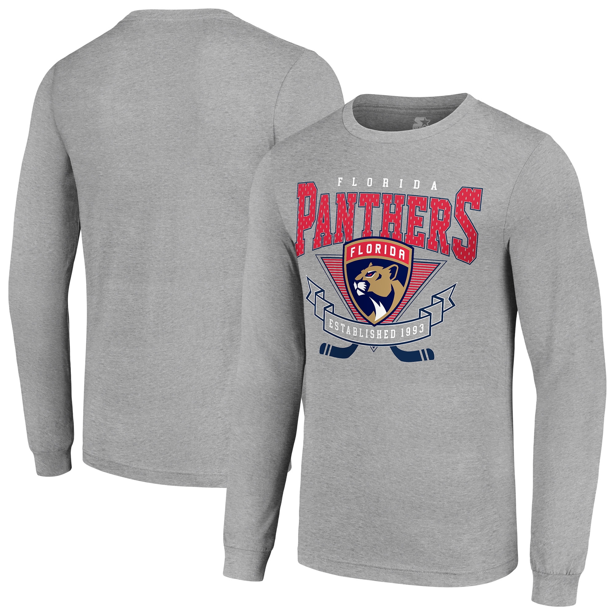 Men's Starter Heather Gray Florida Panthers '80s Inspired Team Logo ...