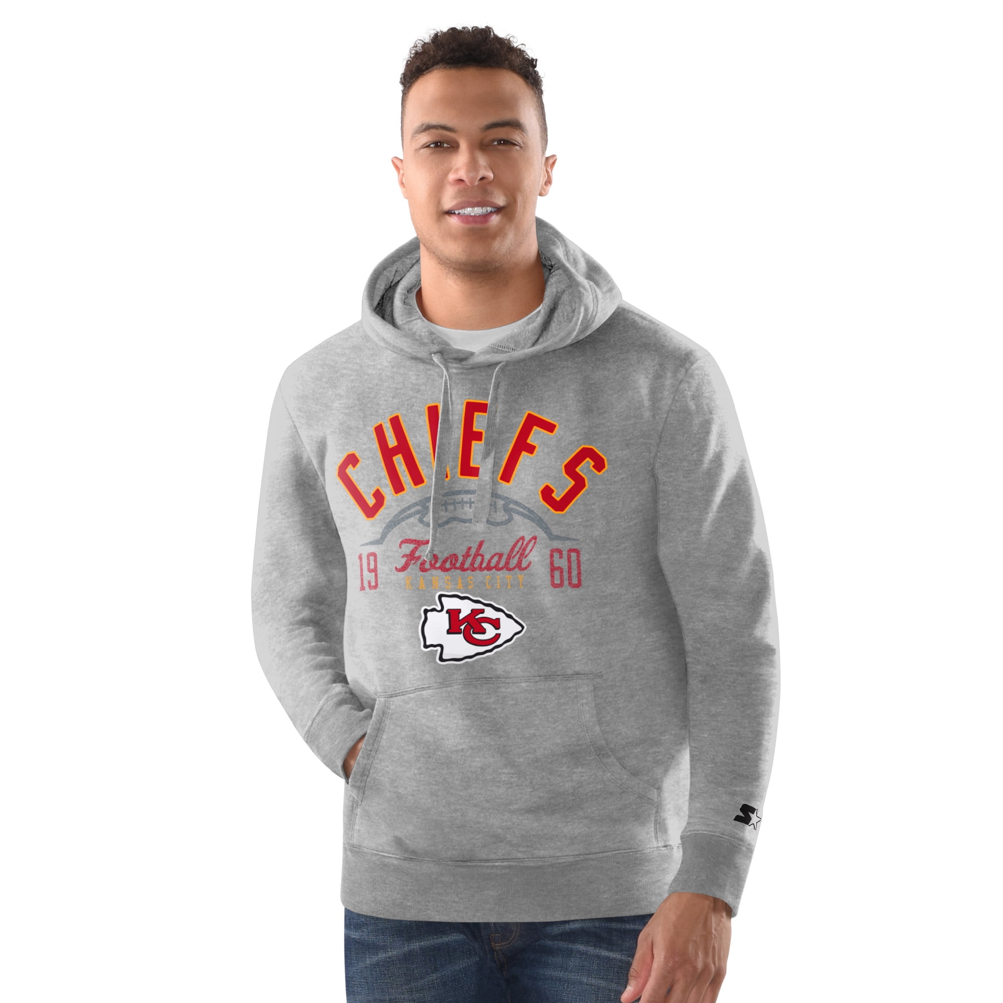 Men's Starter Heather Gray Kansas City Chiefs Pullover Hoodie - Walmart.com