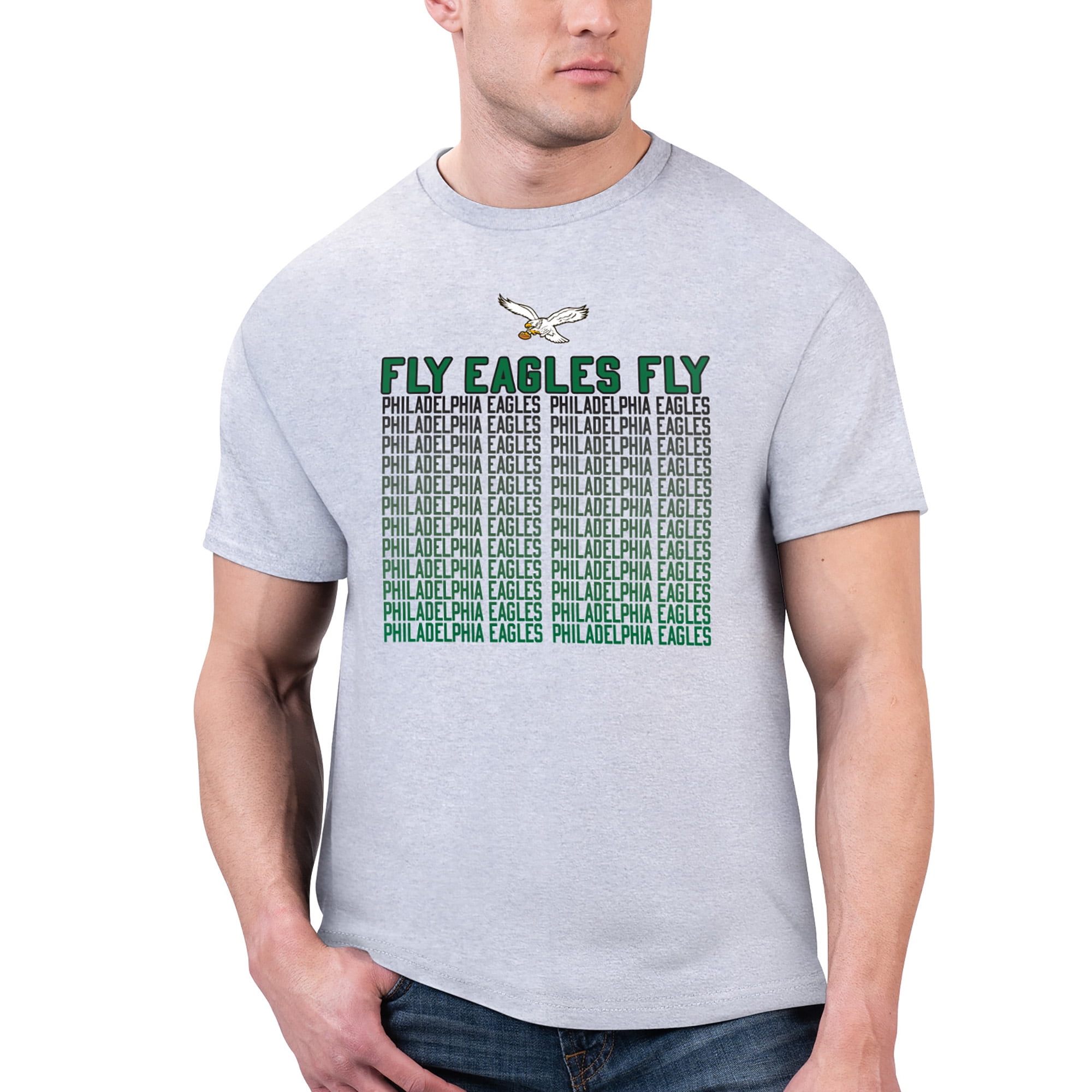Men's Starter Heather Gray Philadelphia Eagles Slogan T-Shirt - Walmart.com